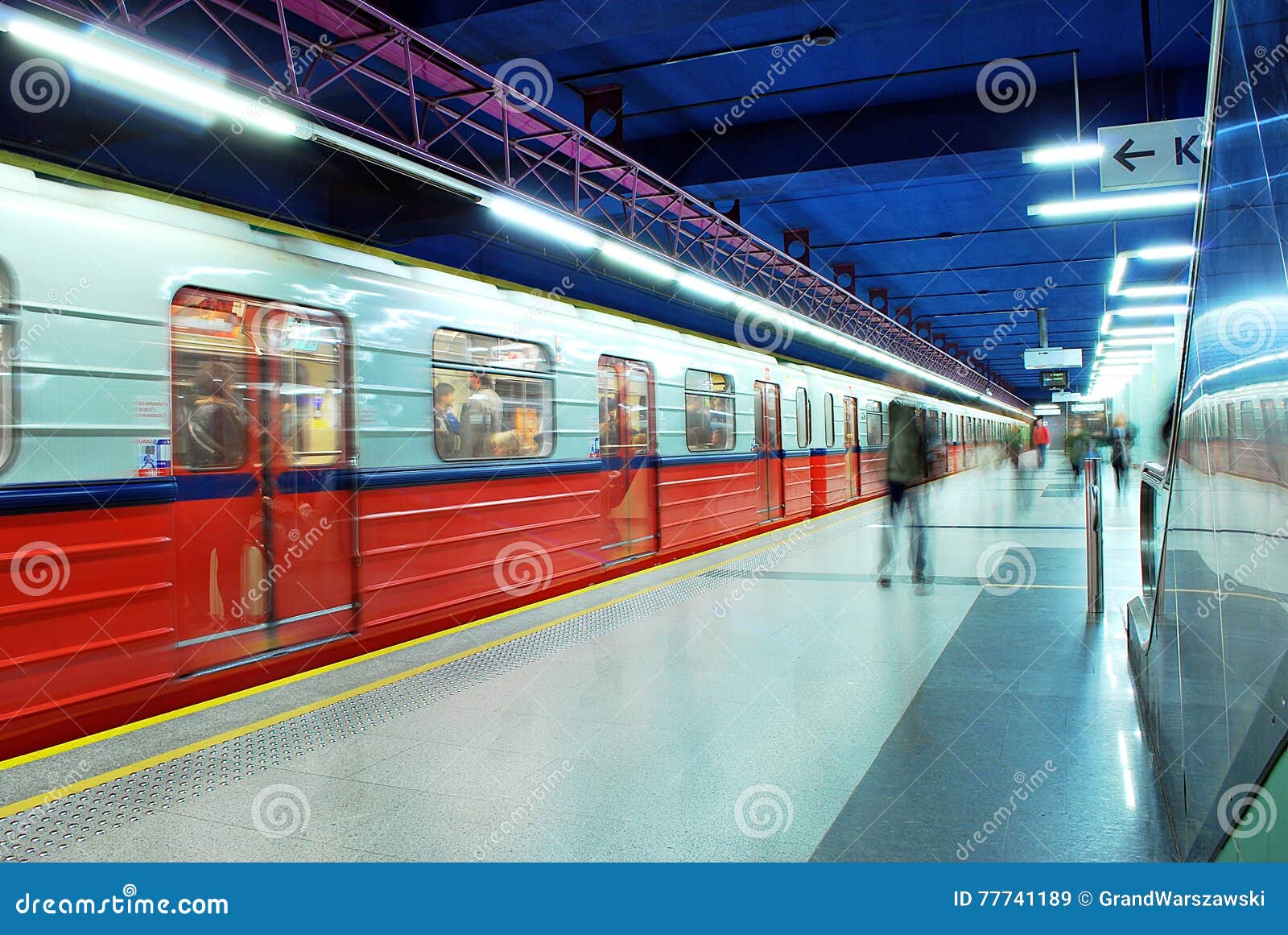 Motion Blurred Subway Train Stock Image - Image of movement, blur: 77741189