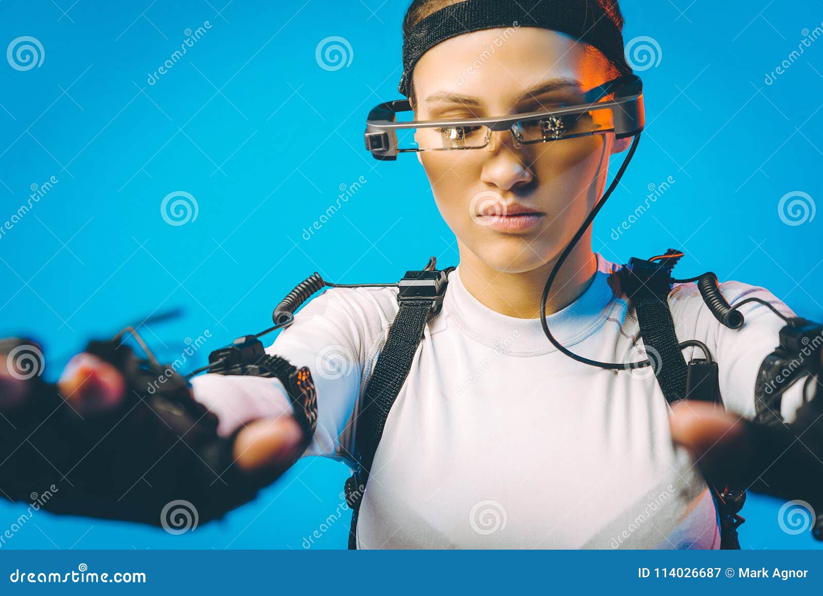 Motion Caption Virtual Reality Stock Image - Image of diagnostics ...