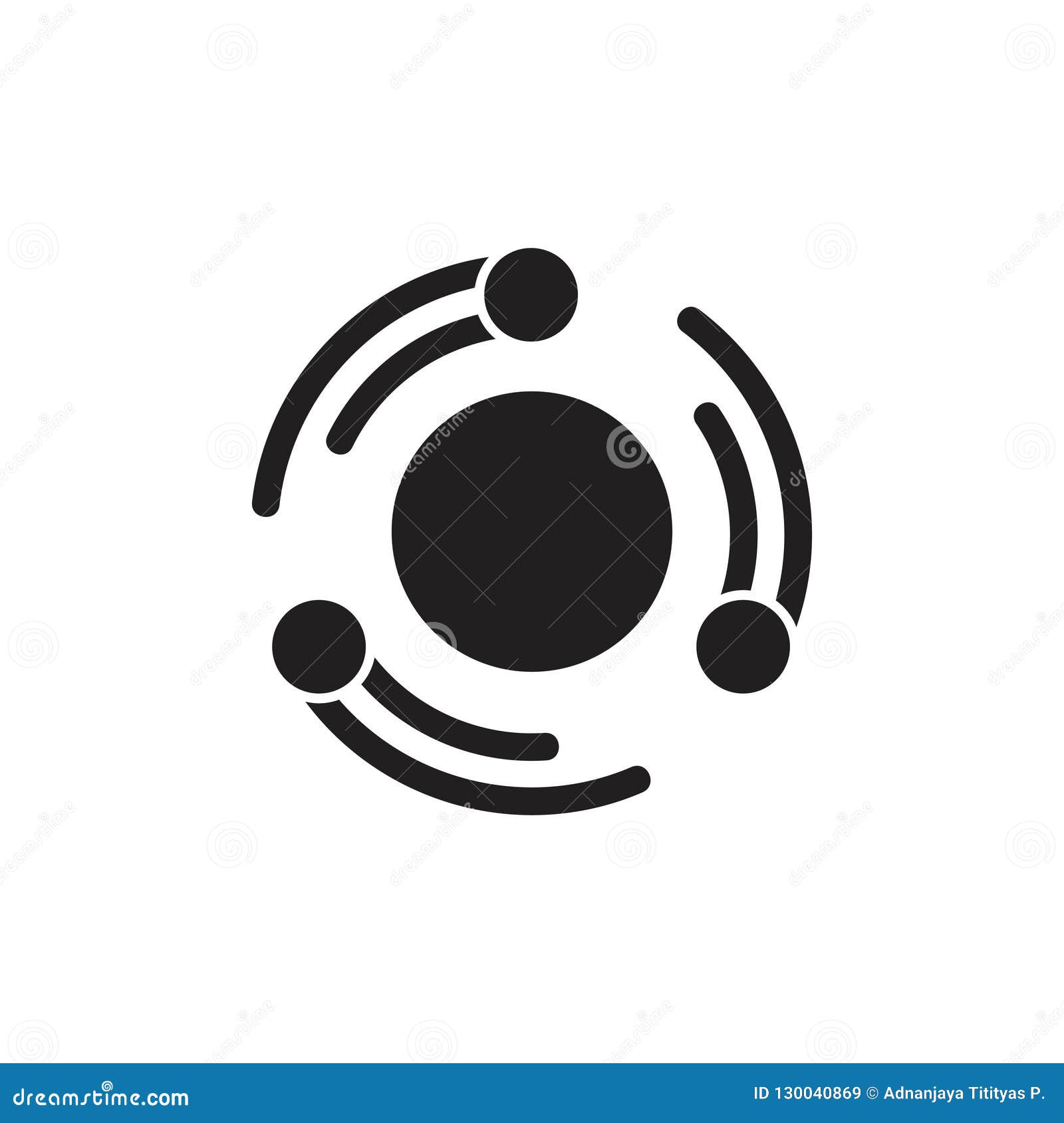 Motion Circles Object Rotation Logo Vector Stock Vector - Illustration ...