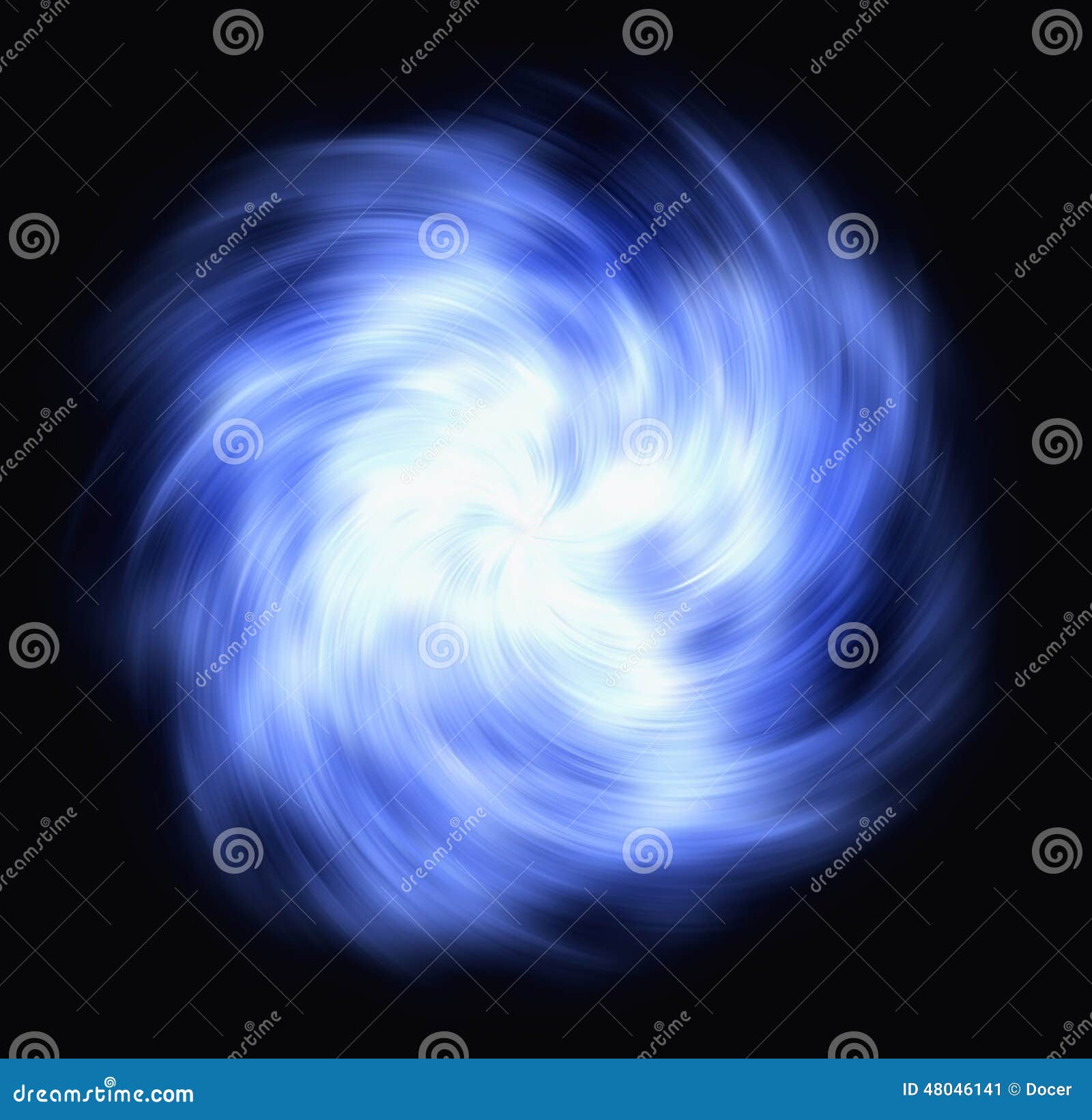 Motion Curled Blue Flash Beam in Space Stock Illustration ...