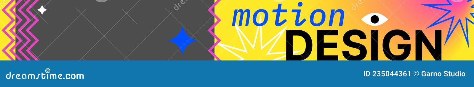 Motion Design. Header for Social Media Stock Vector - Illustration of ...