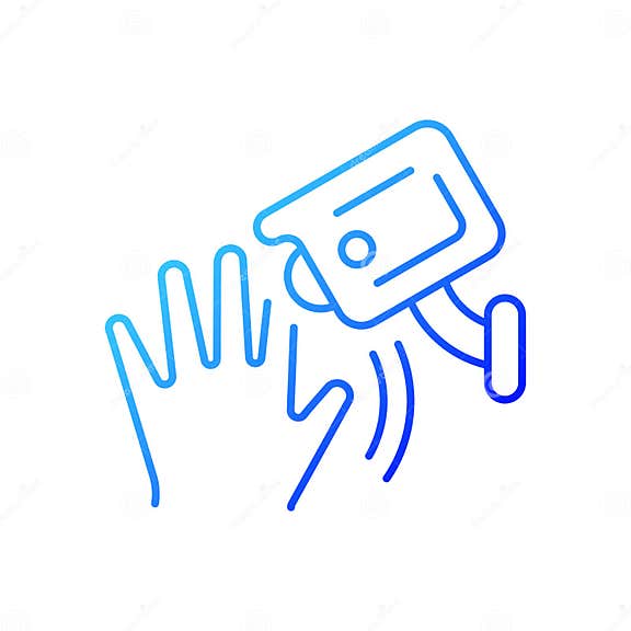 Motion Detection Camera Gradient Linear Vector Icon Stock Vector ...