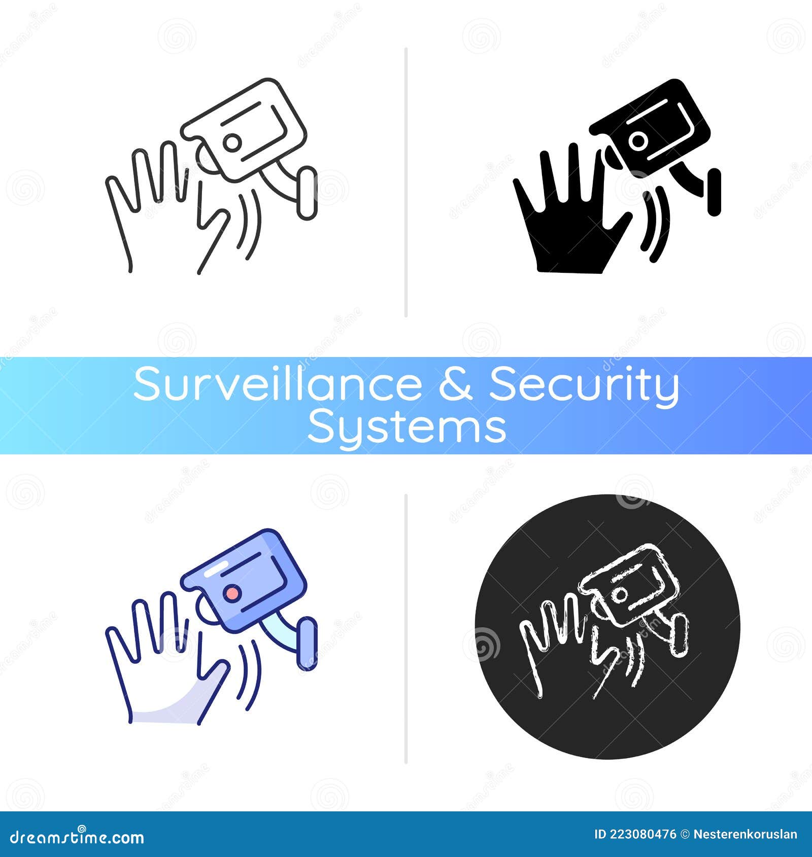 Motion Detection Camera Icon Stock Vector - Illustration of detector ...