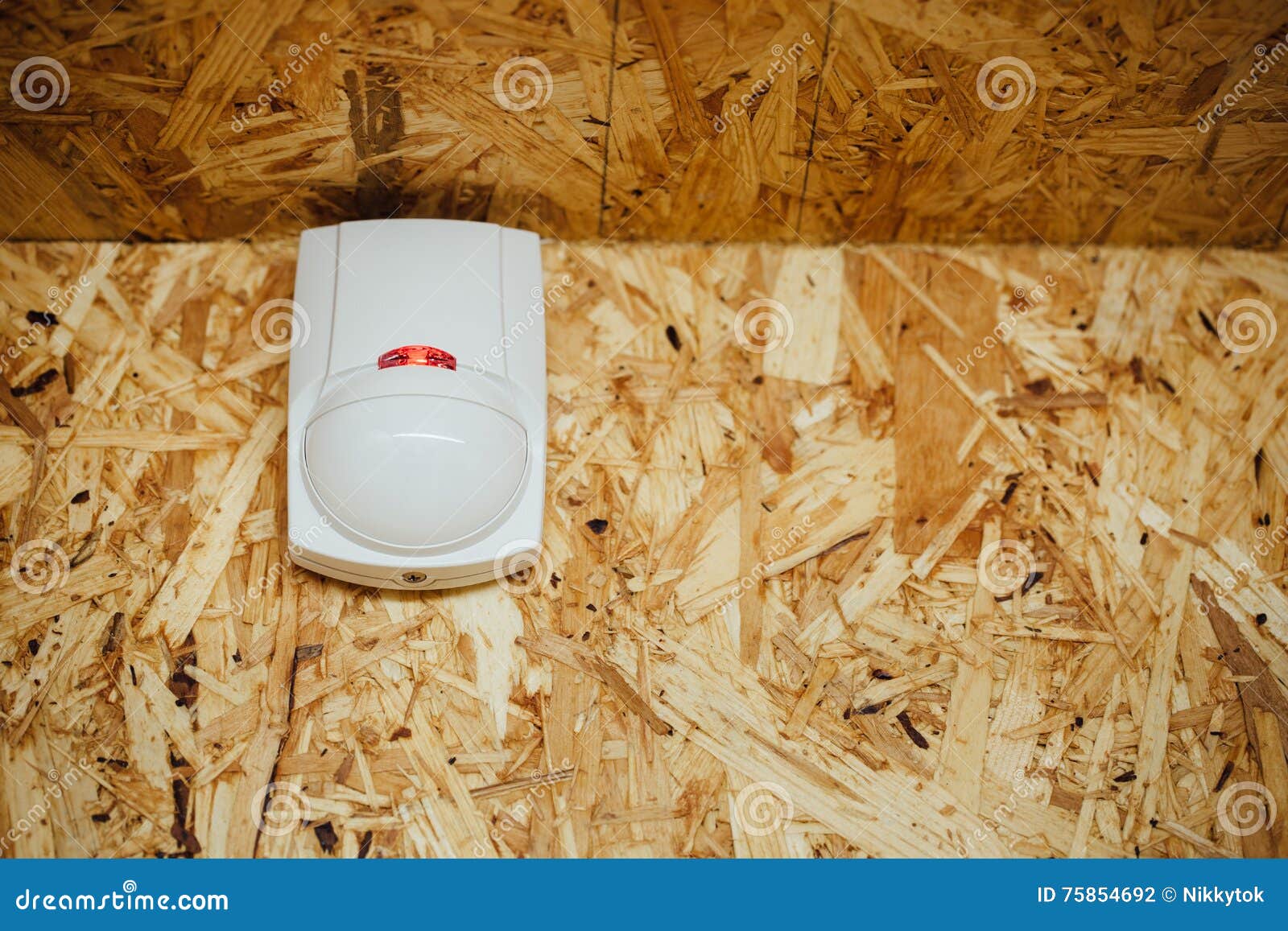 Motion Detector (sensor) in Action, Osb Background Stock Photo - Image ...