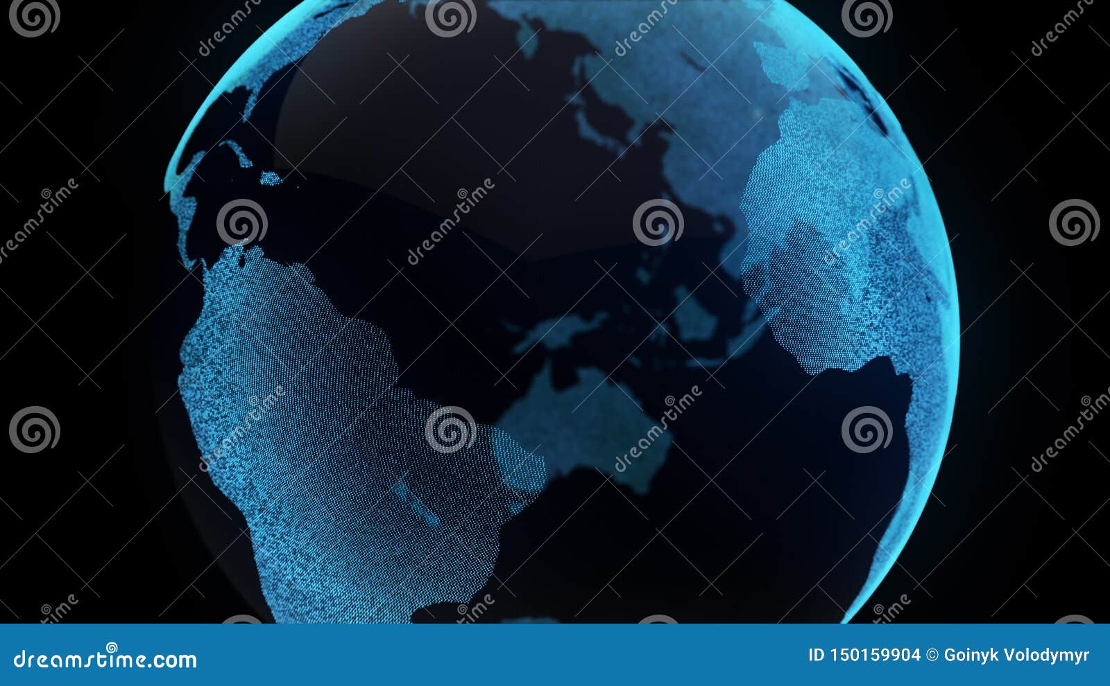 Motion Earth Digital Globe Particle Surface Zoom Stock Footage - Video ...