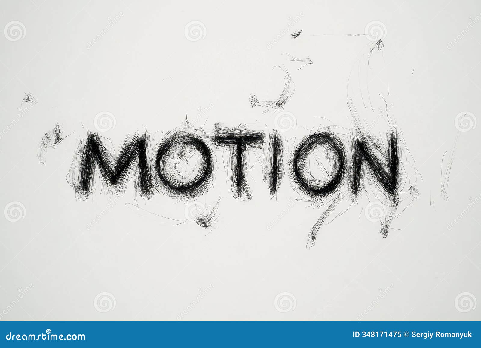 Motion Effect Creates Dynamic Text Appearance in Black and White Stock ...