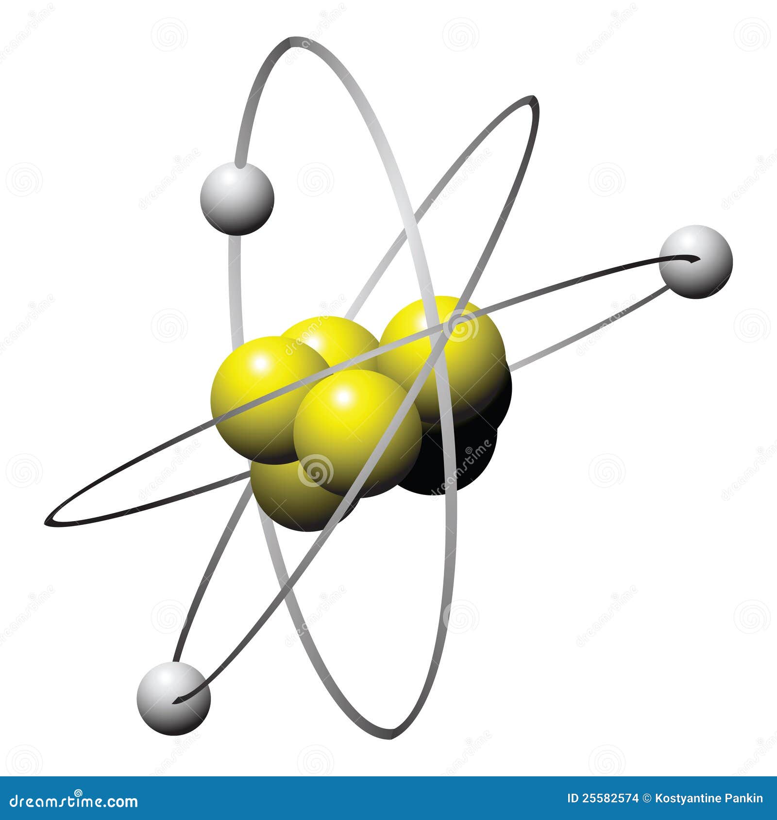 Motion of electrons stock illustration. Illustration of electron - 25582574