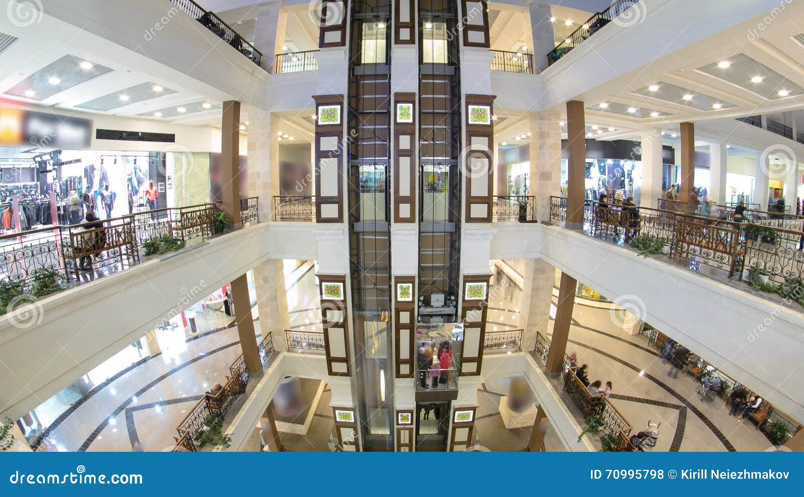 Motion Elevators at the Modern Shopping Mall Timelapse Hyperlapse ...