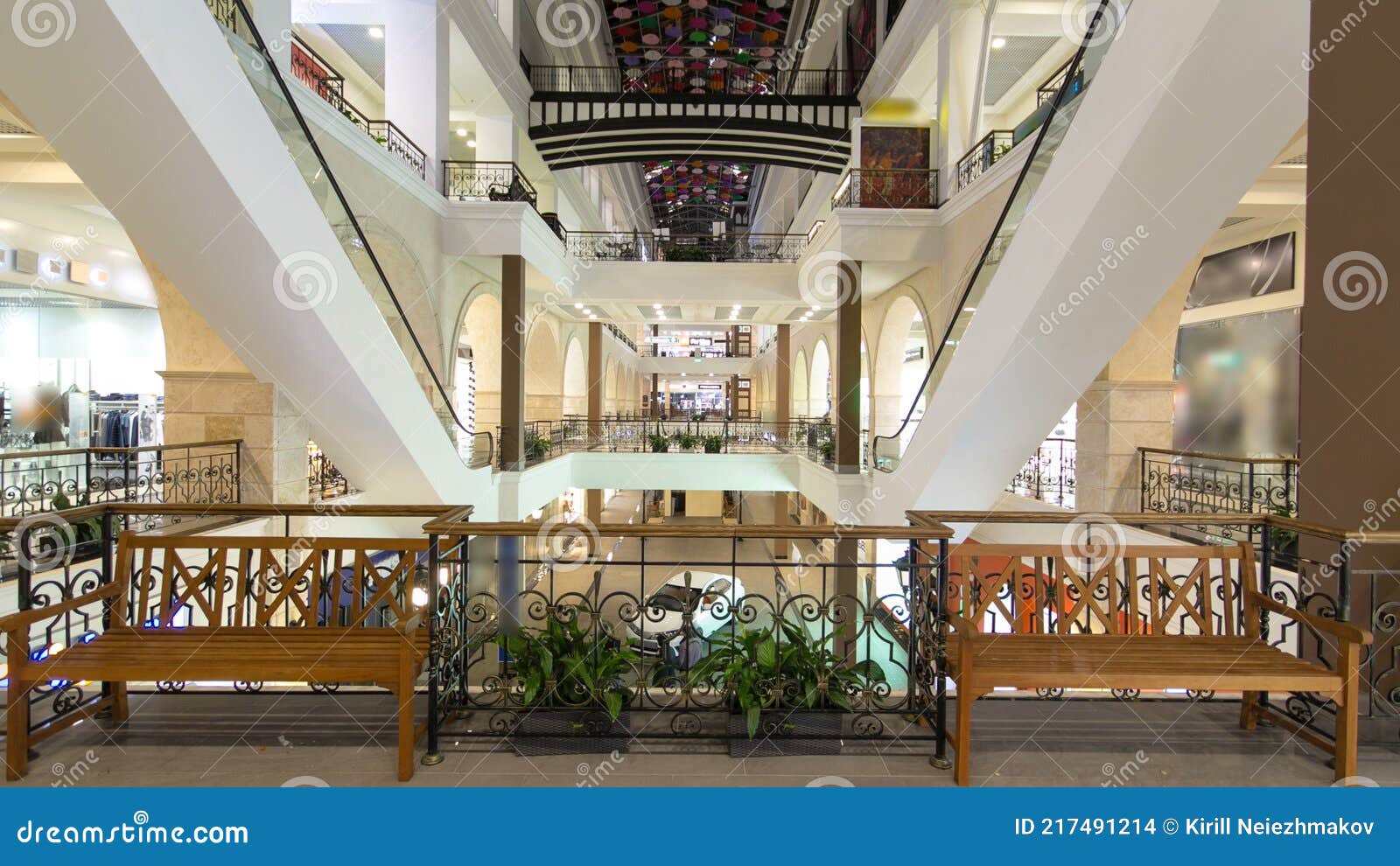 Motion Escalators at the Modern Shopping Mall Timelapse Hyperlapse ...
