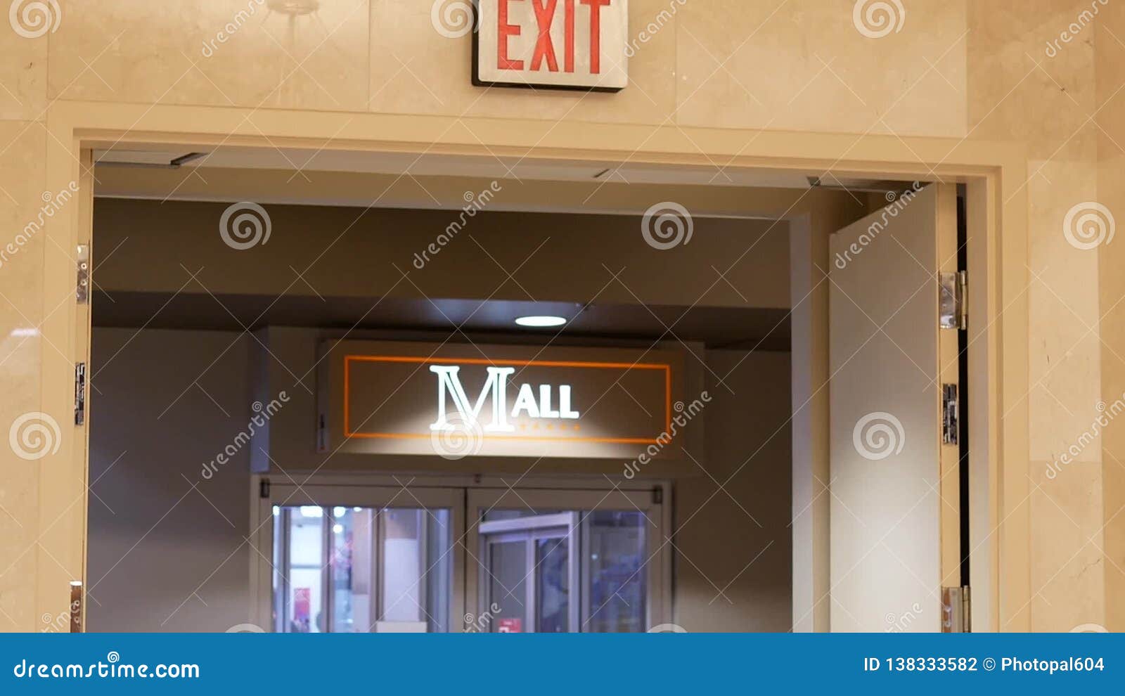 Motion of Exit and Mall Sign Stock Footage - Video of security, danger ...