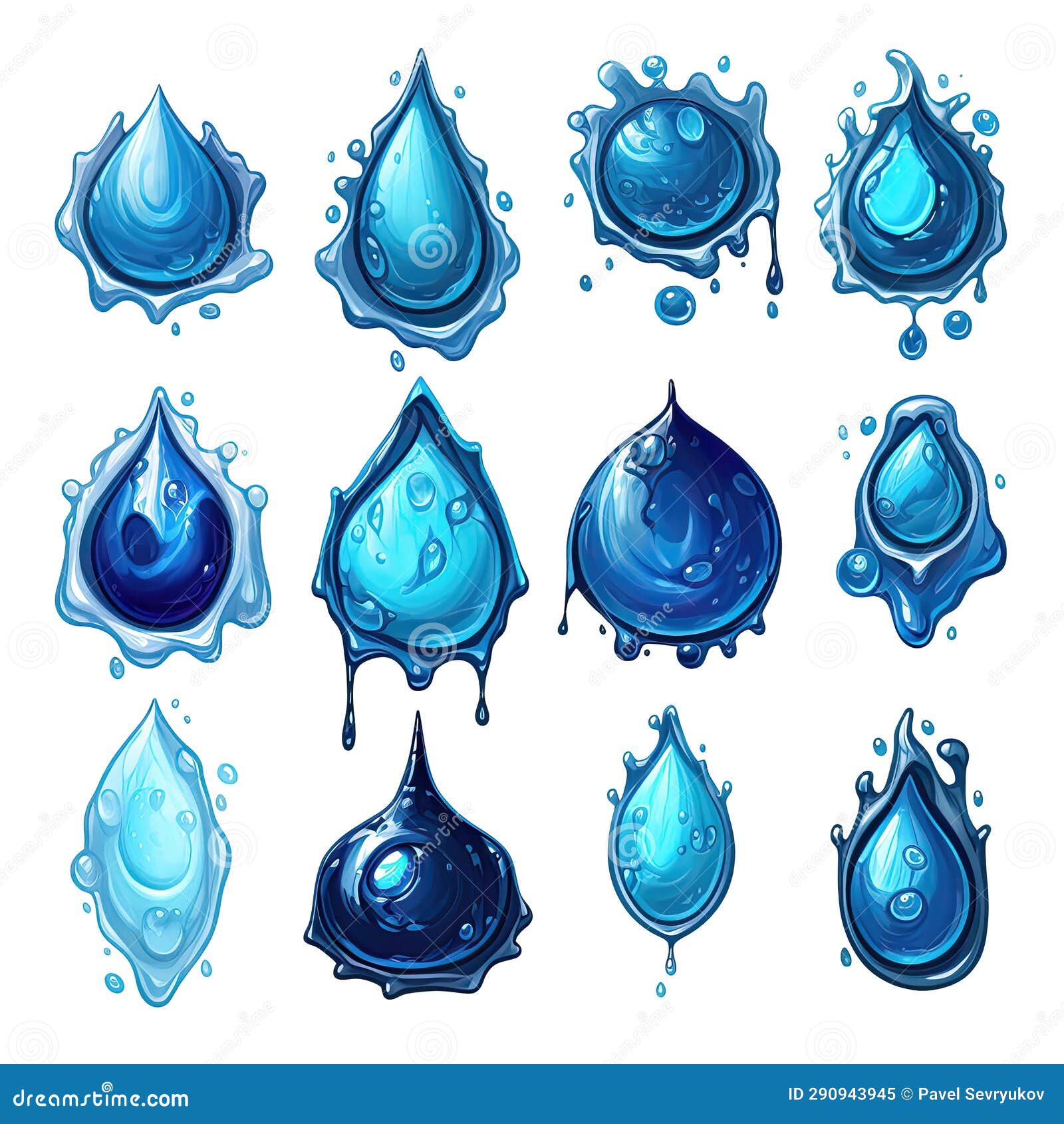 Motion Games Blue Water Splash Ai Generated Stock Image - Image of ...