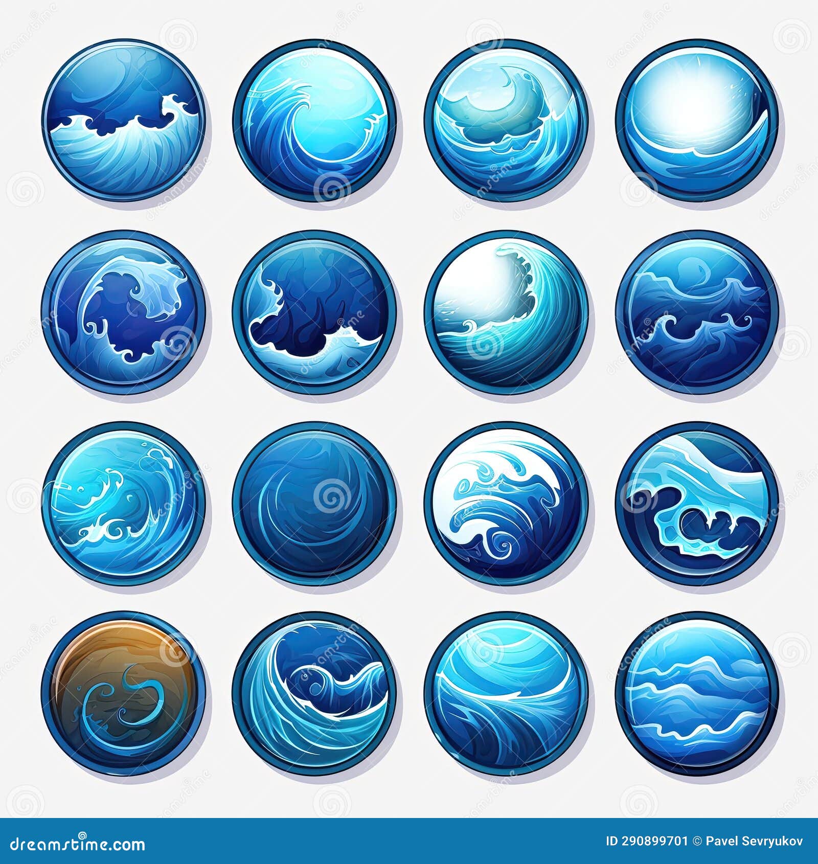 Motion Games Blue Water Wave Ai Generated Stock Illustration ...