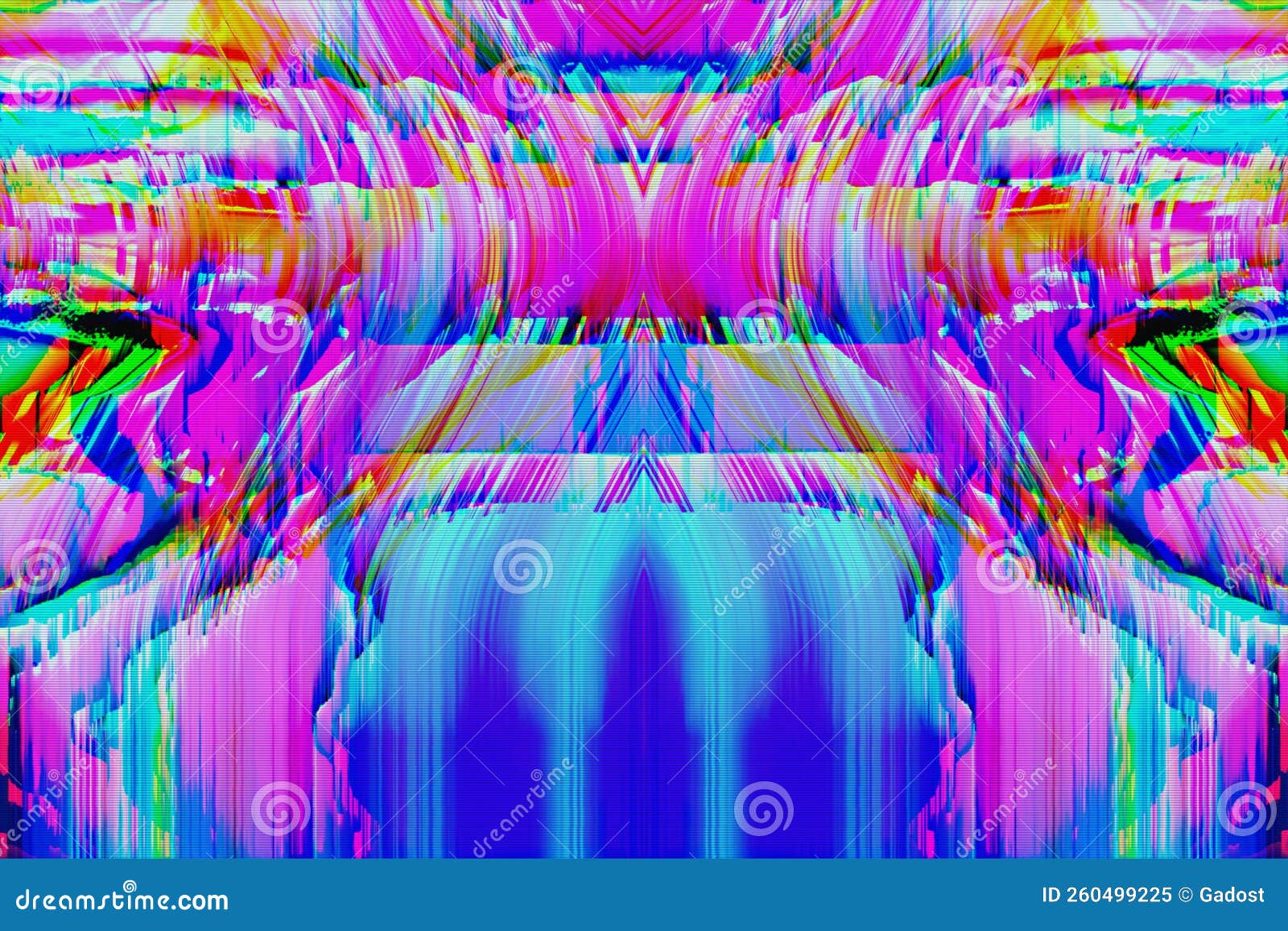 Motion Glitch Multicolored Distorted Textured Psychedelic Zebra Background Stock Illustration ...