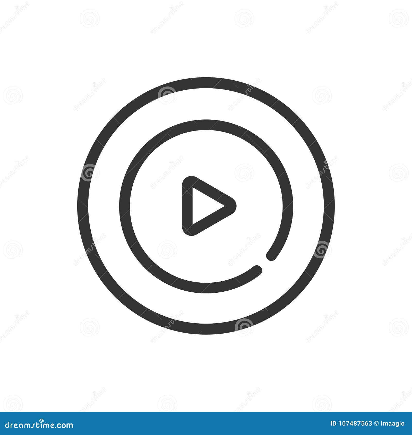 Motion Graphic Icon Line Icon on a White Background Stock Vector ...