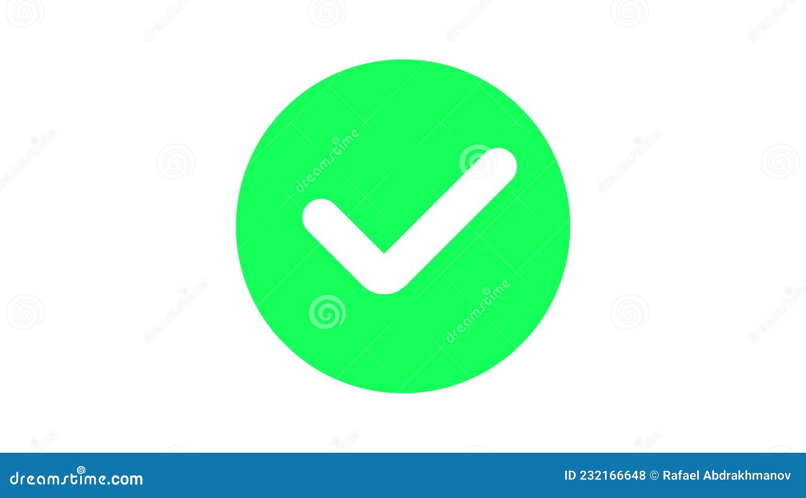 Motion Graphic Video. White Agree Check Mark on Green Circle Stock ...