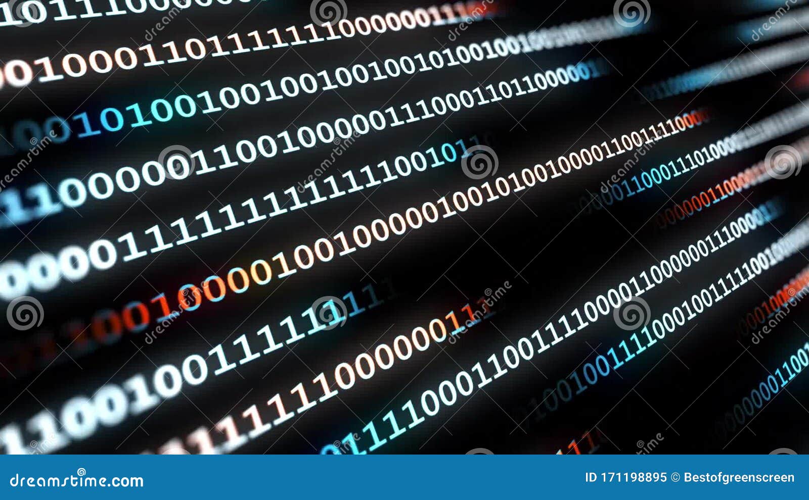 Motion Graphics Background - Binary Code in Abstract Speed Motion Stock Video - Video of number ...