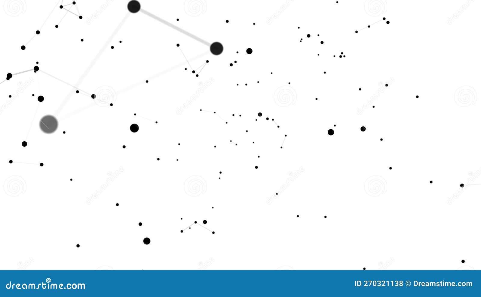 Random Movement of 4k Motion Graphics Points. Dark Objects on a White ...