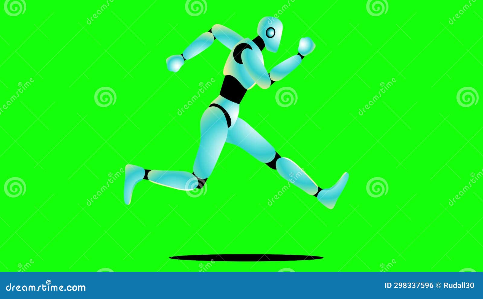 Motion Graphics Sequence of a Running Robot Stock Footage - Video of ...
