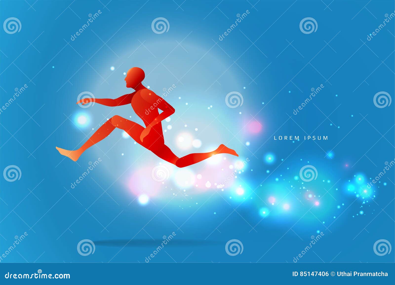 The Motion of Humans. Silhouette of a Jumping Man Stock Vector ...