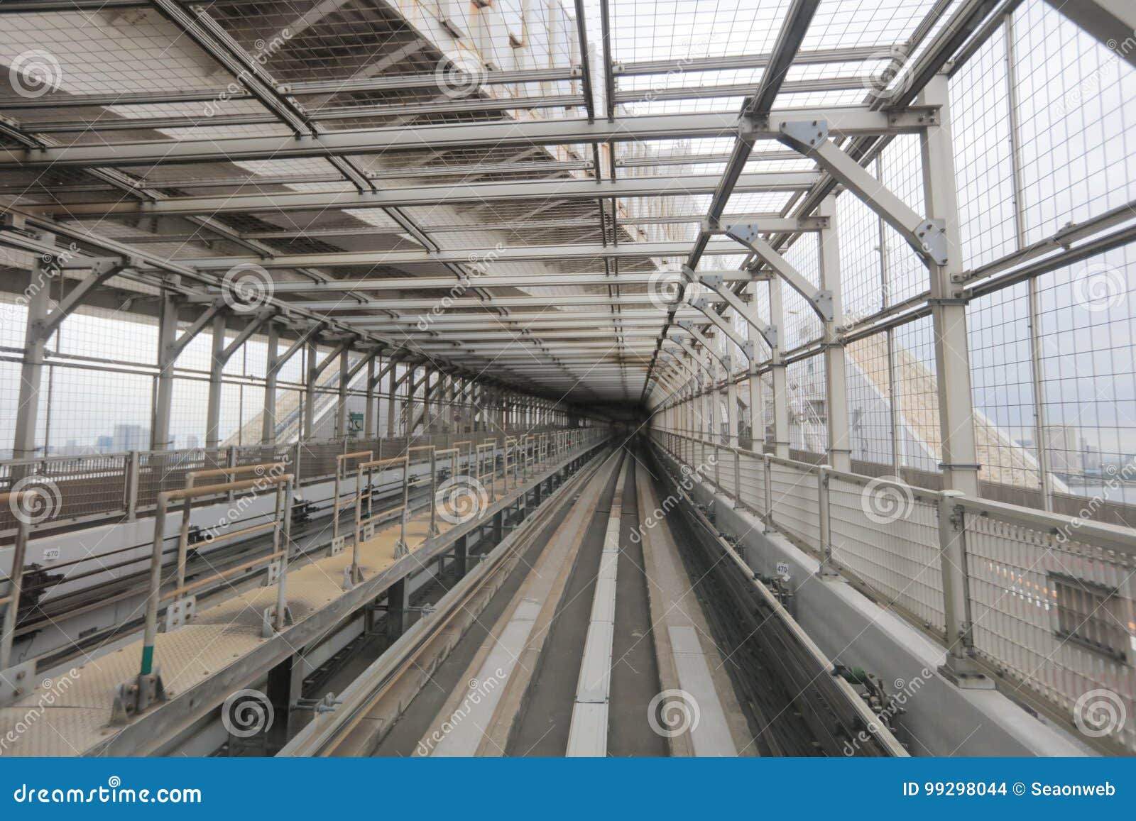 Motion of Japanese Mono Rail Stock Photo - Image of contemporary, rail ...