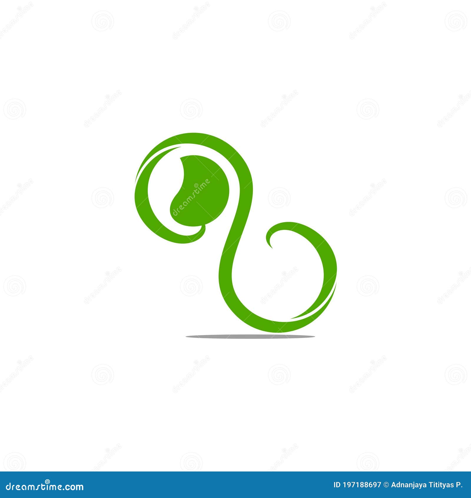 Motion Leaf Loop Infinity Nature Symbol Decoration Vector Stock Vector ...