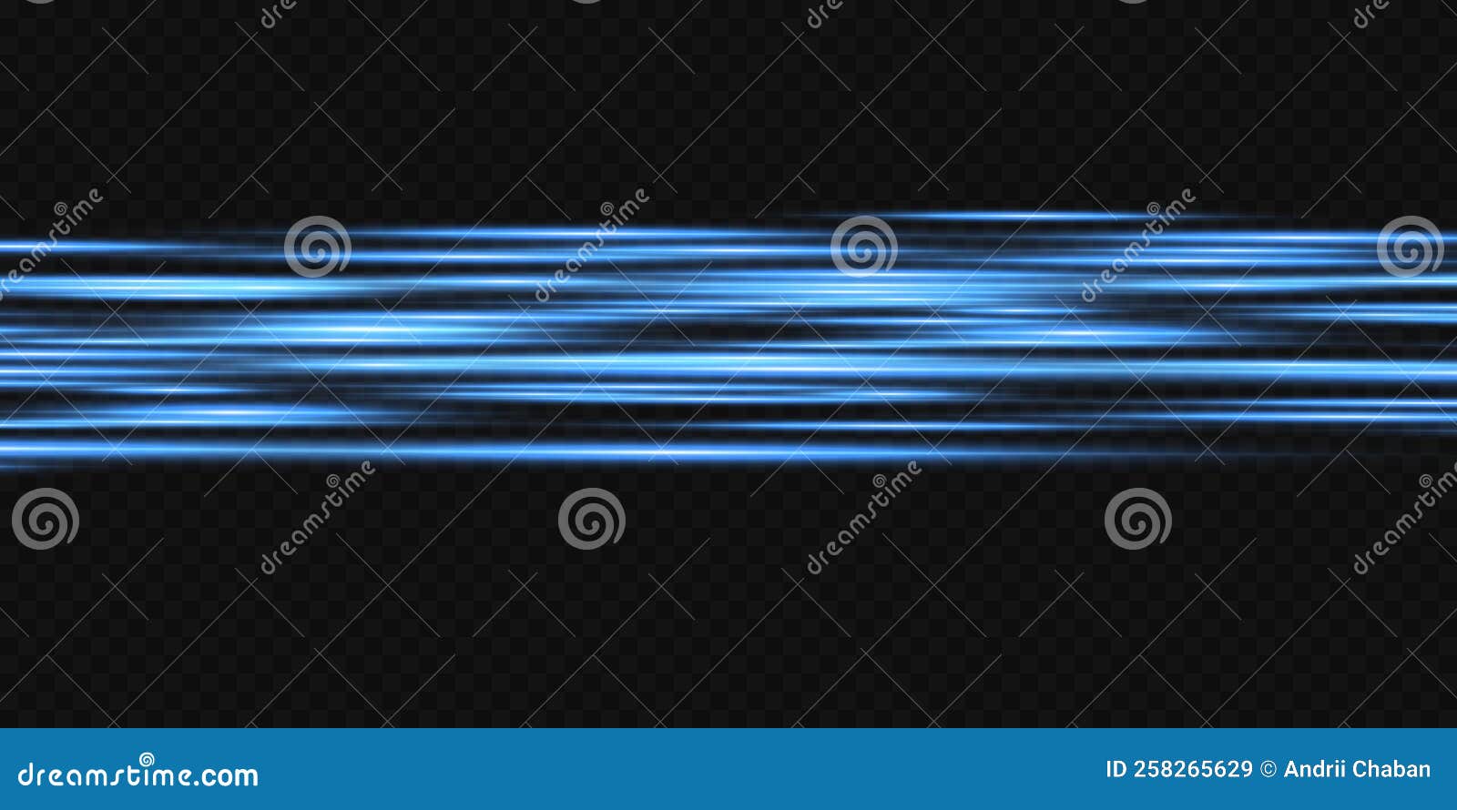 Motion Light Effect for Banners. Blue Lines. the Effect of Speed on a ...