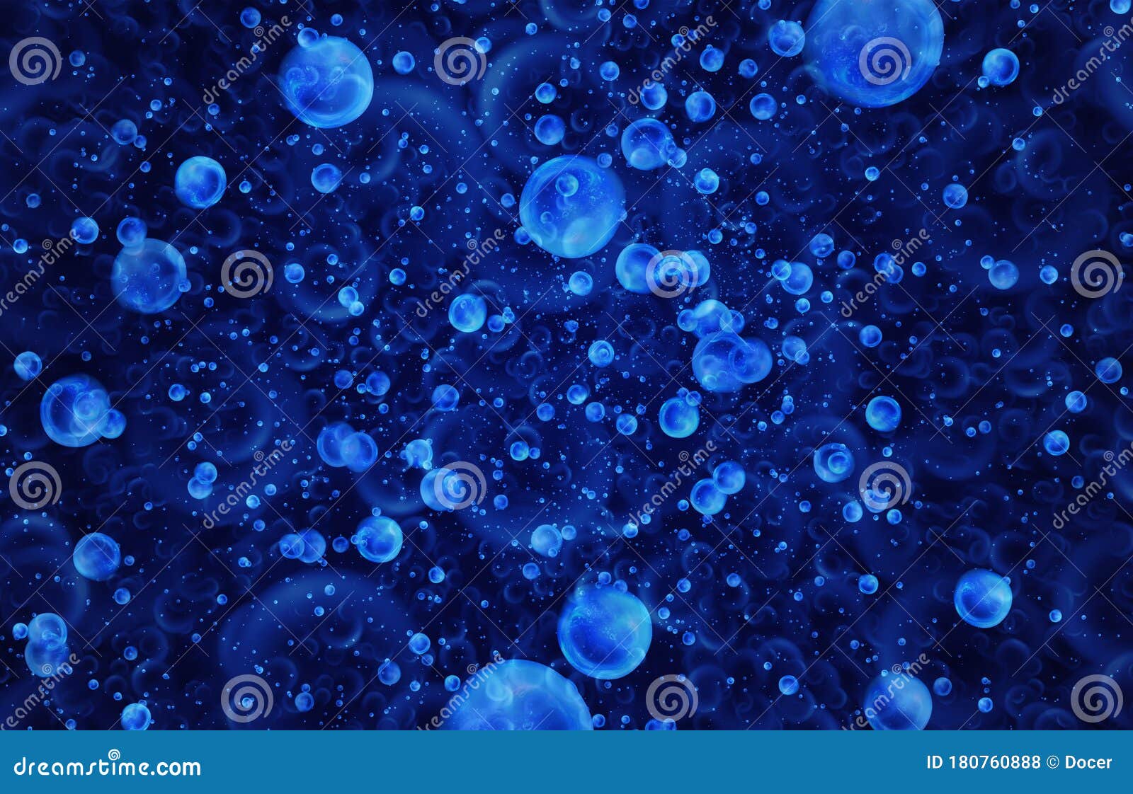 Motion Many Bubbles in Flow Transparent Water Stock Illustration ...