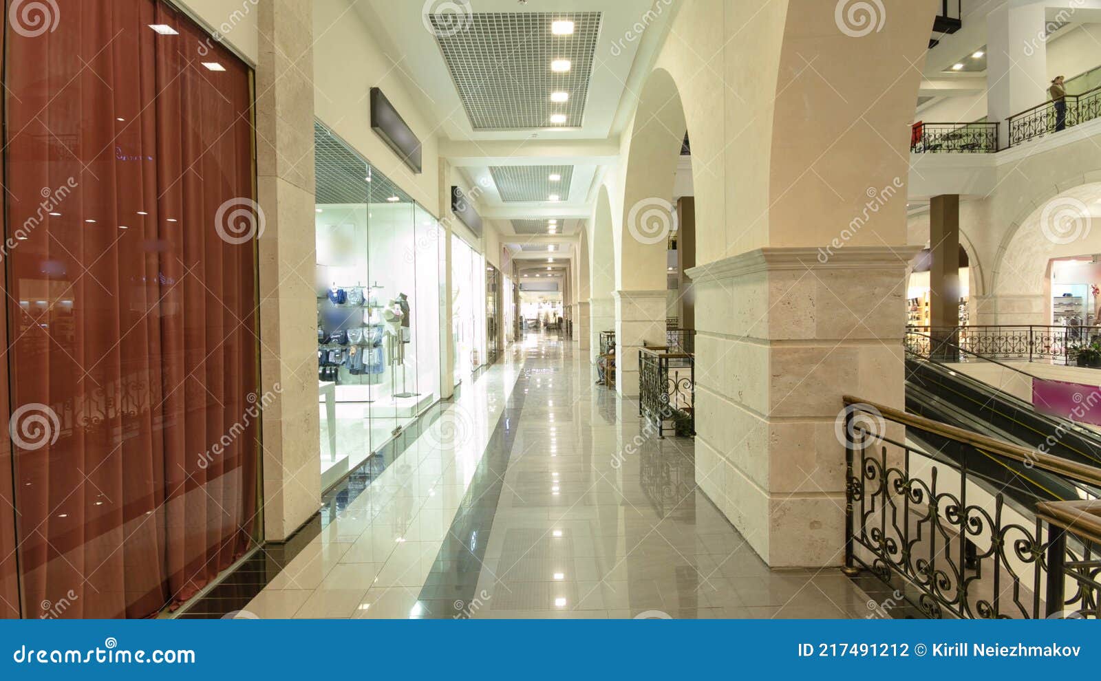 Motion through Modern Shopping Mall Timelapse Hyperlapse. Stock Photo ...