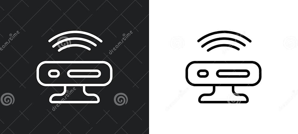Motion Outline Icon in White and Black Colors. Motion Flat Vector Icon ...