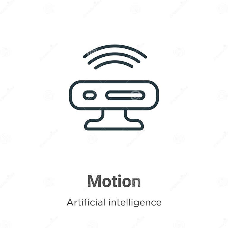 Motion Outline Vector Icon. Thin Line Black Motion Icon, Flat Vector ...