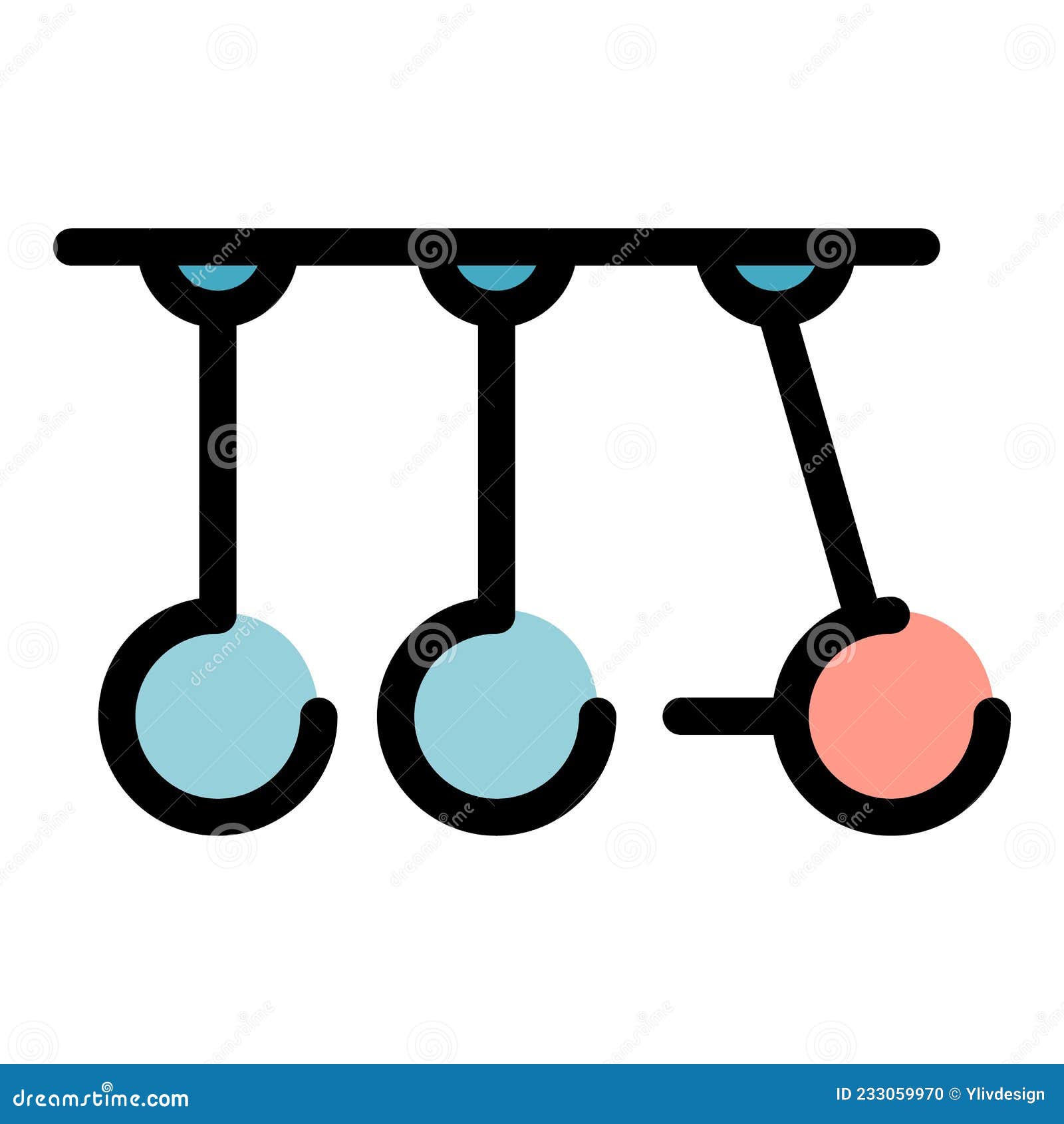 Motion Pendulum Icon Color Outline Vector Stock Vector - Illustration ...