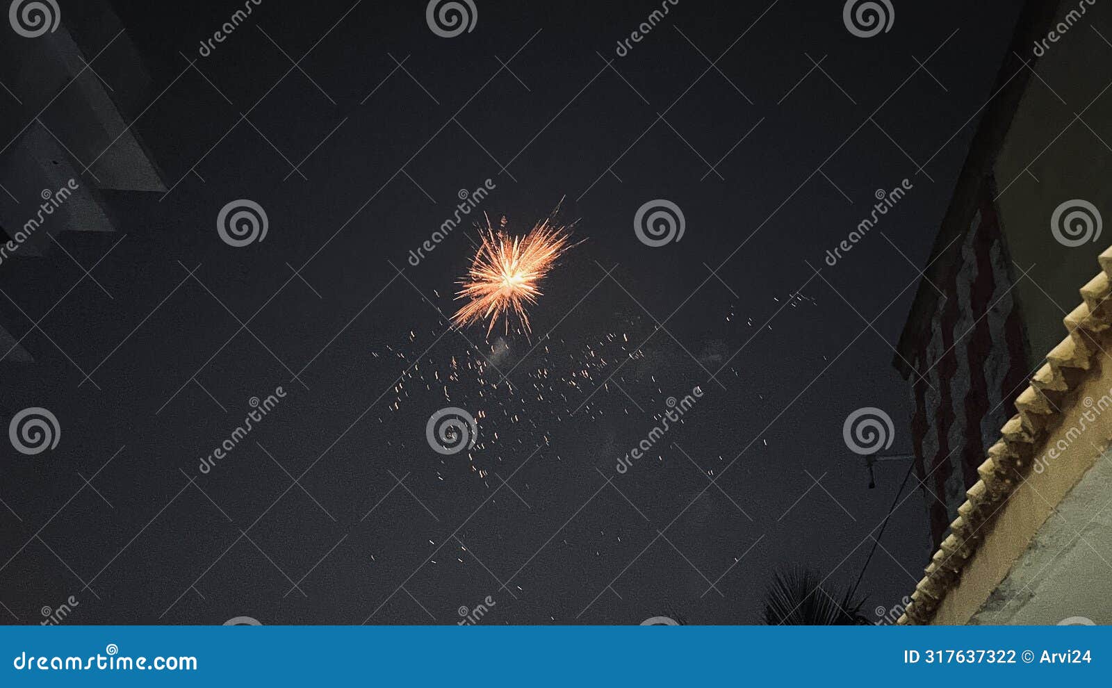 Motion Picture of a Sky Shot at the Time of Its Blasting Effect Stock ...