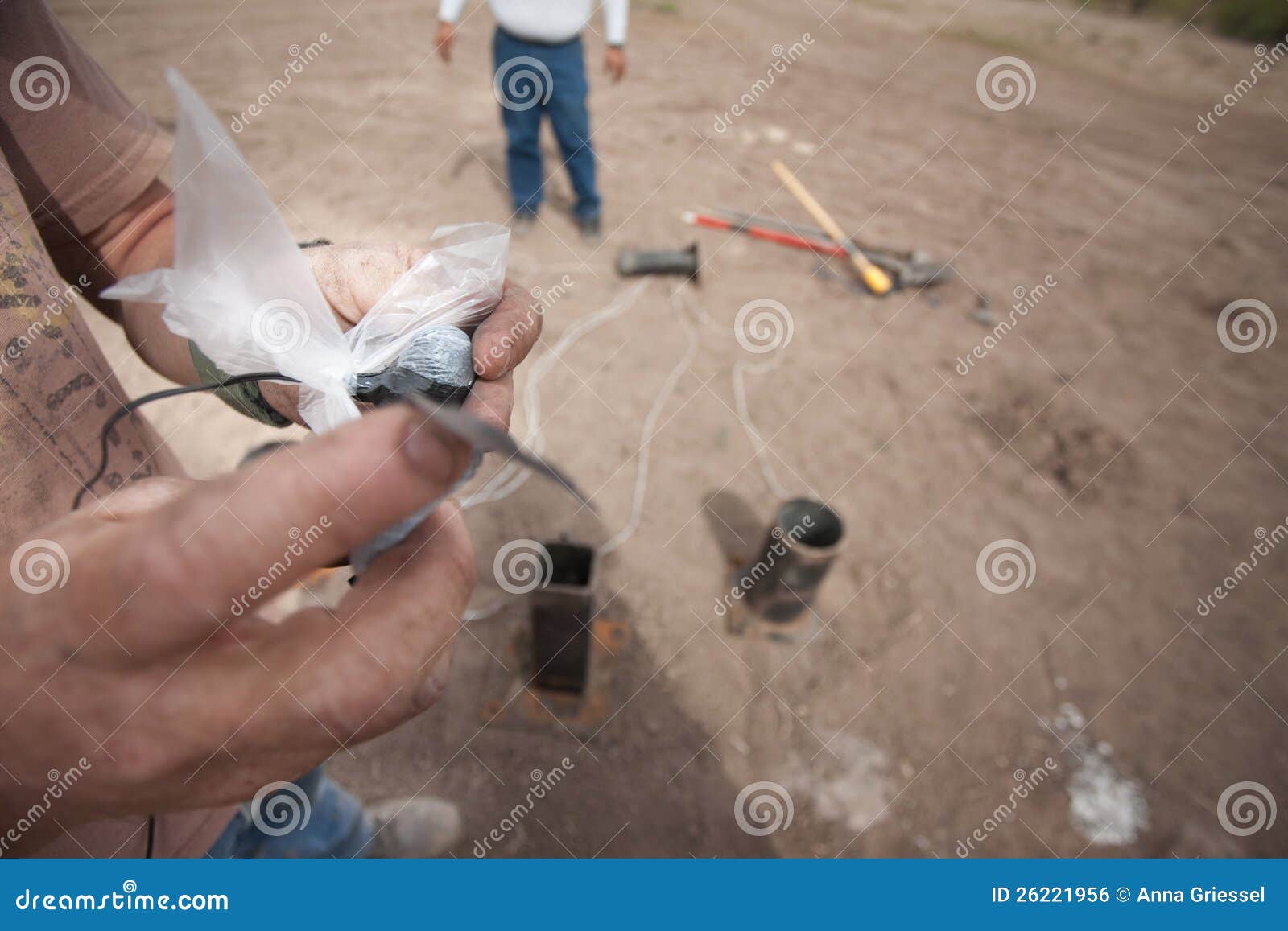Motion Picture Team Loading Explosive Powder Stock Photo - Image of ...