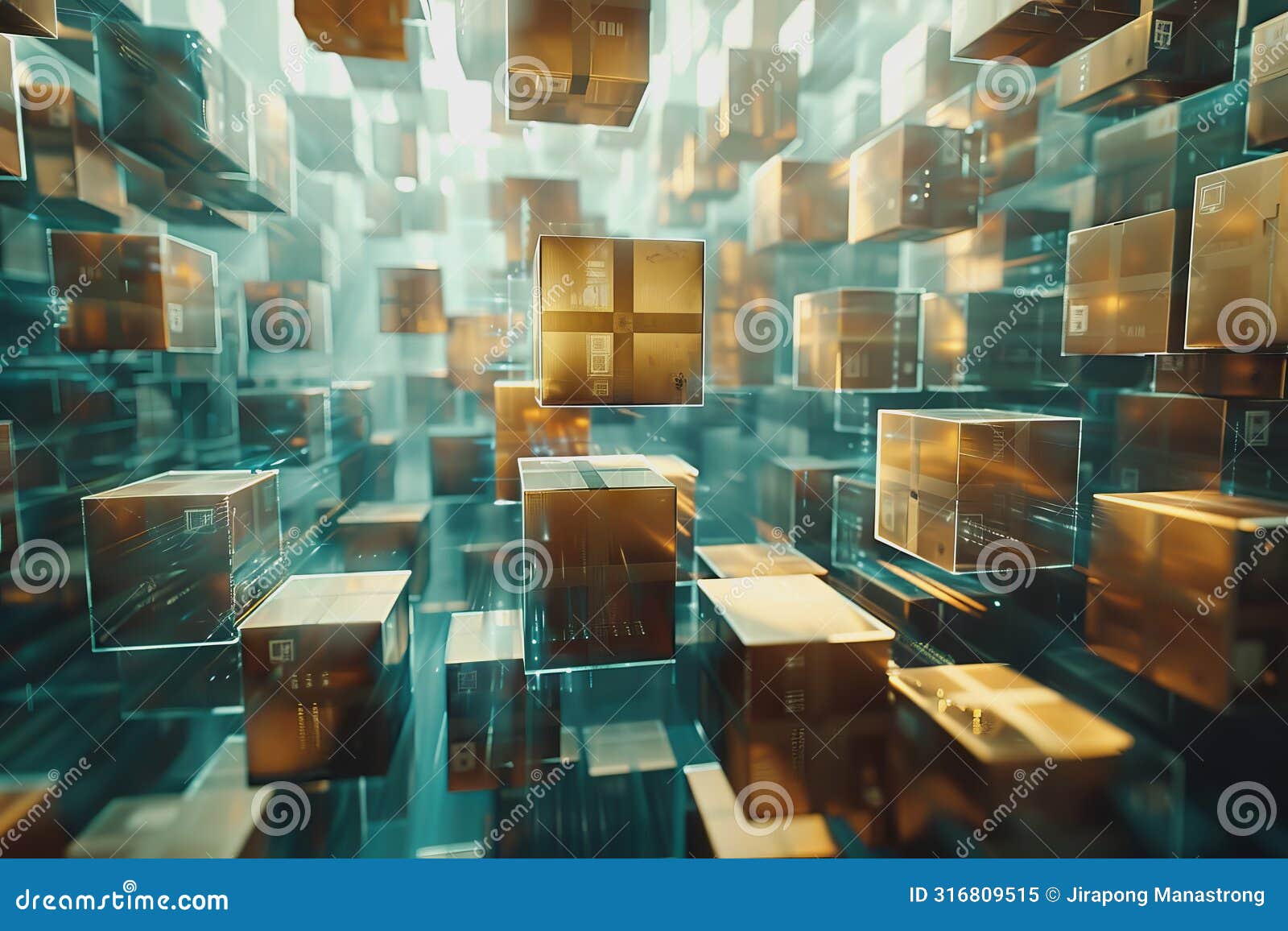 Motion Rectangular Shaped Packages Transported Via a Logistics System ...