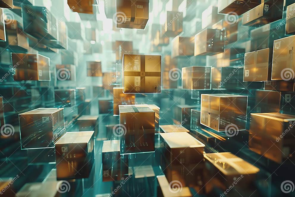 Motion Rectangular Shaped Packages Transported Via a Logistics System ...