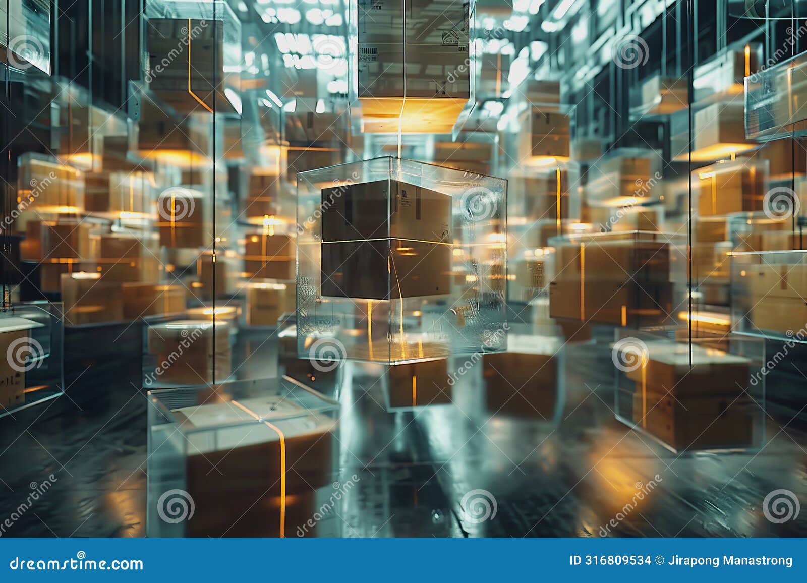 Motion Rectangular Shaped Packages Transported Via a Logistics System ...