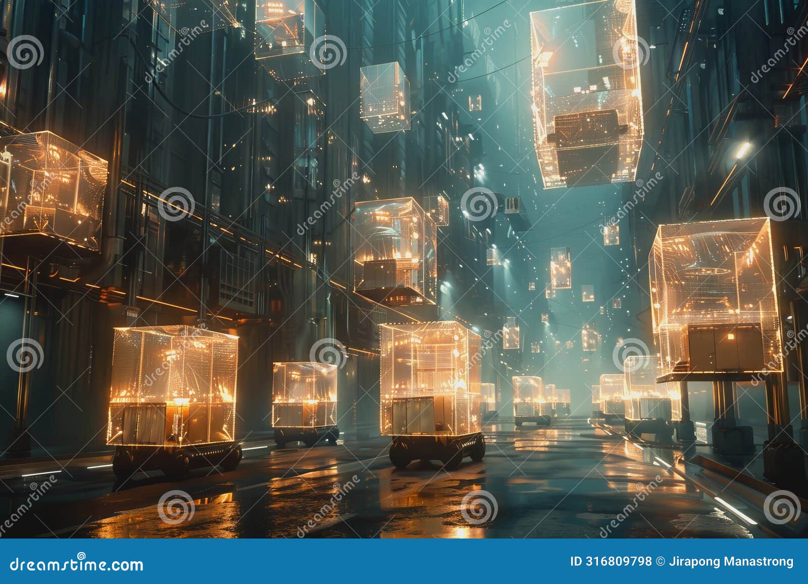 Motion Rectangular Shaped Packages Transported Via a Logistics System ...