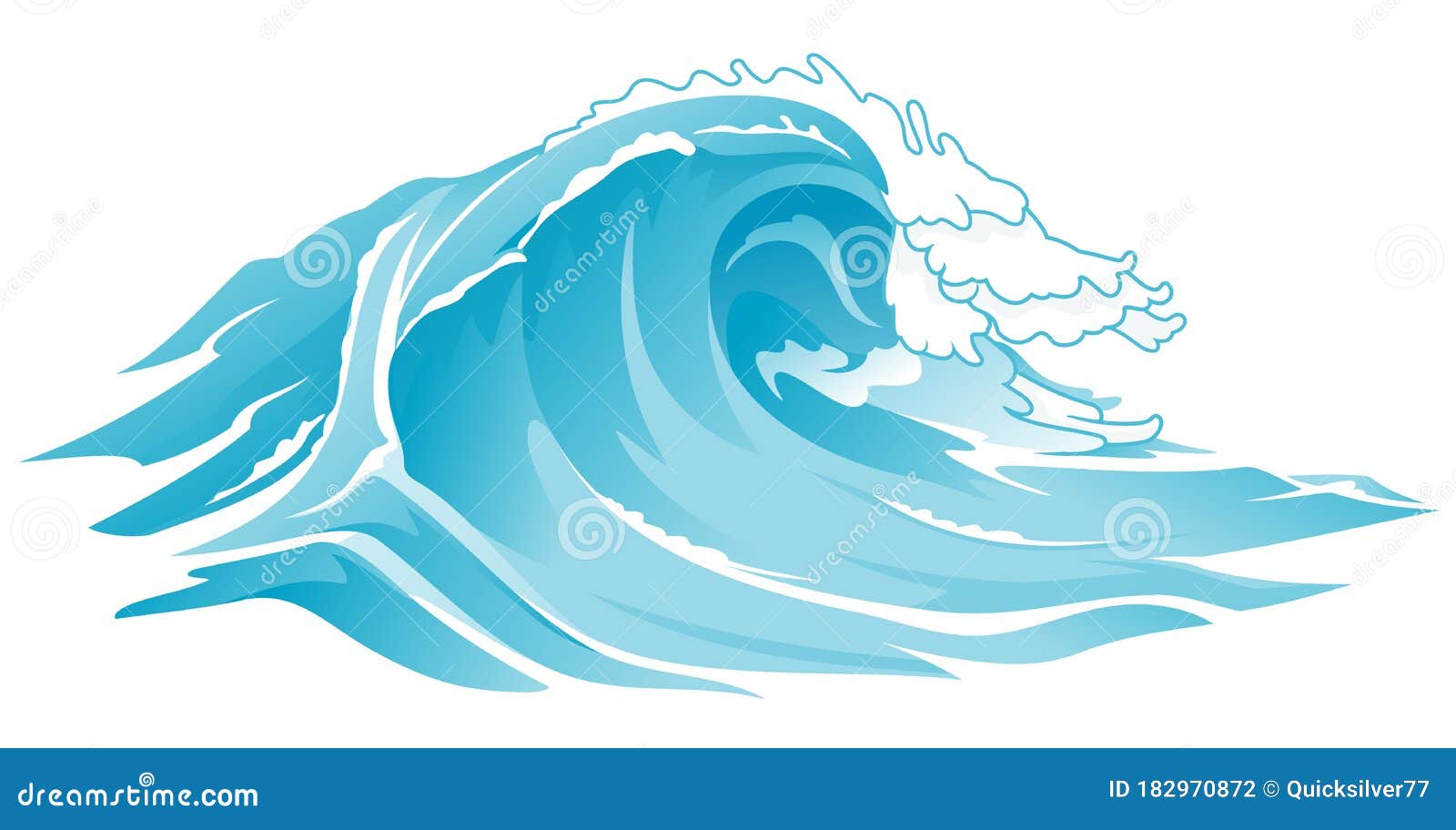 Motion Sea High Waves Illustration Stock Vector - Illustration of clean ...
