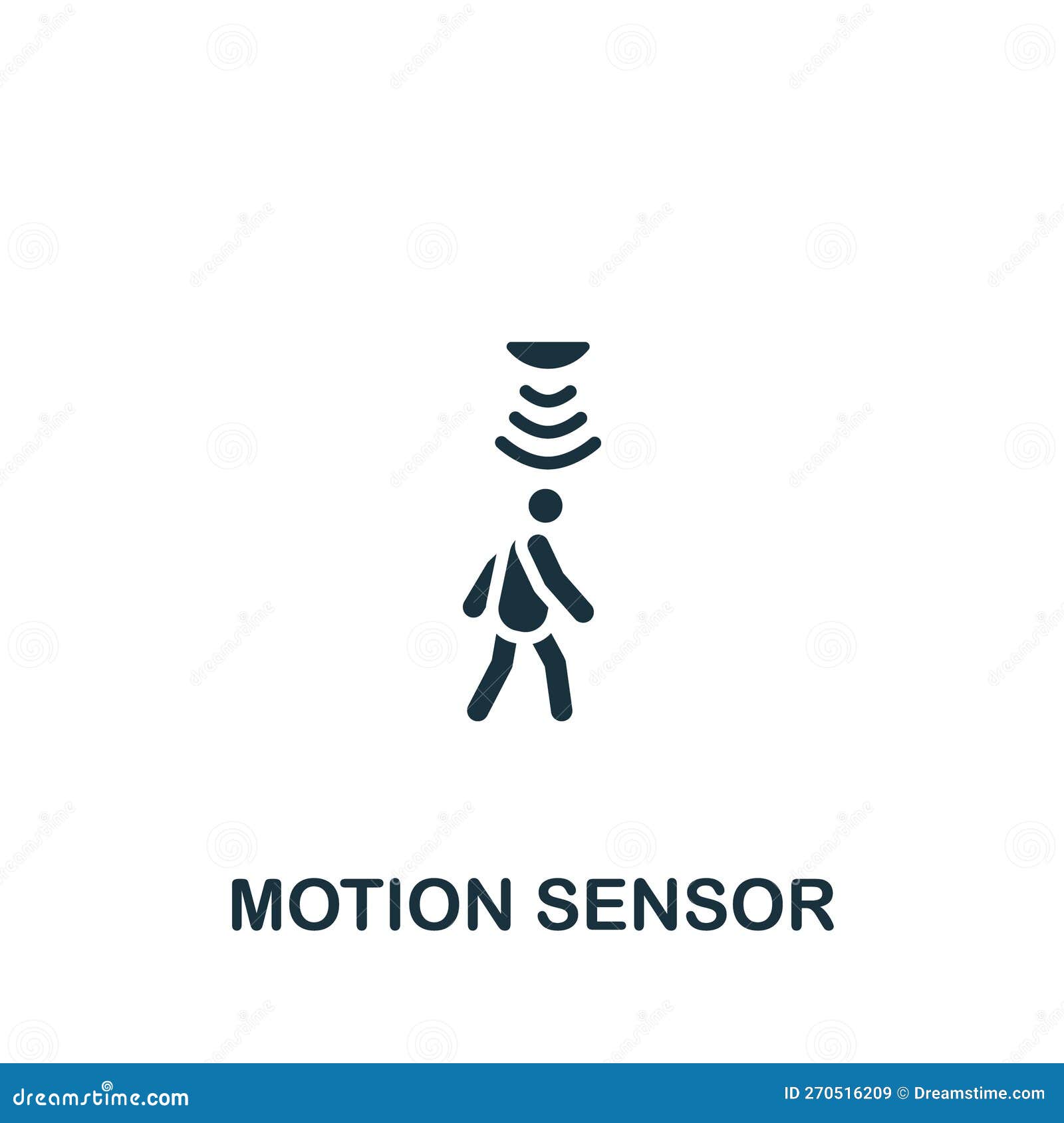 Motion Sensor Icon. Monochrome Simple Sign from Security Collection ...