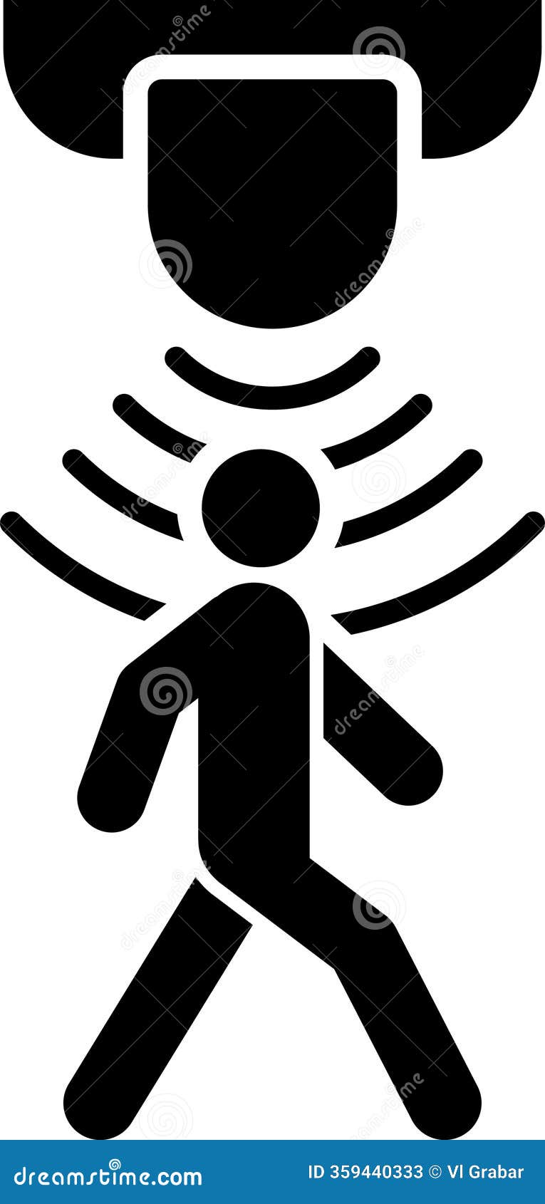 Motion Sensor Icon. Movement Sensor Symbol in Flat Style for Your Web ...