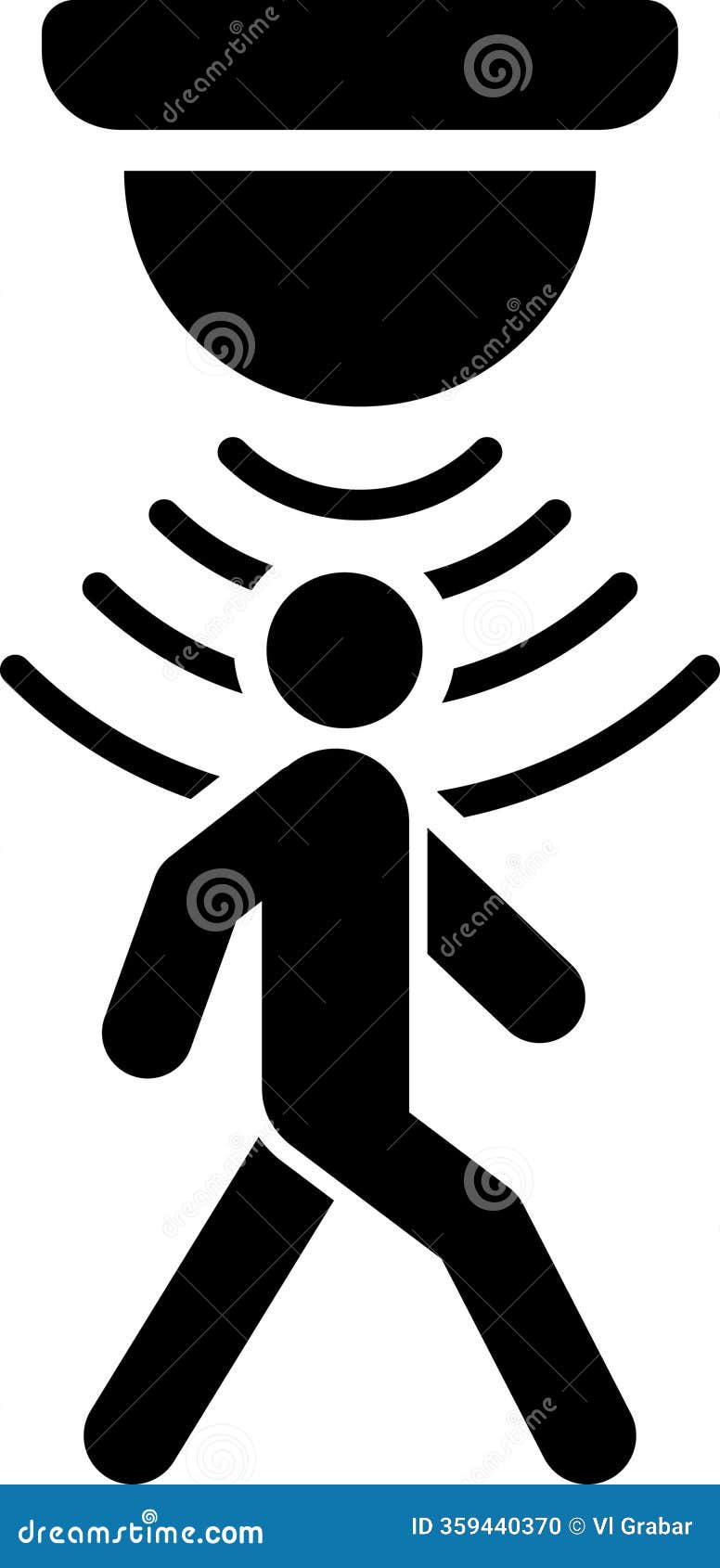 Motion Sensor Icon. Movement Sensor Symbol in Flat Style for Your Web ...