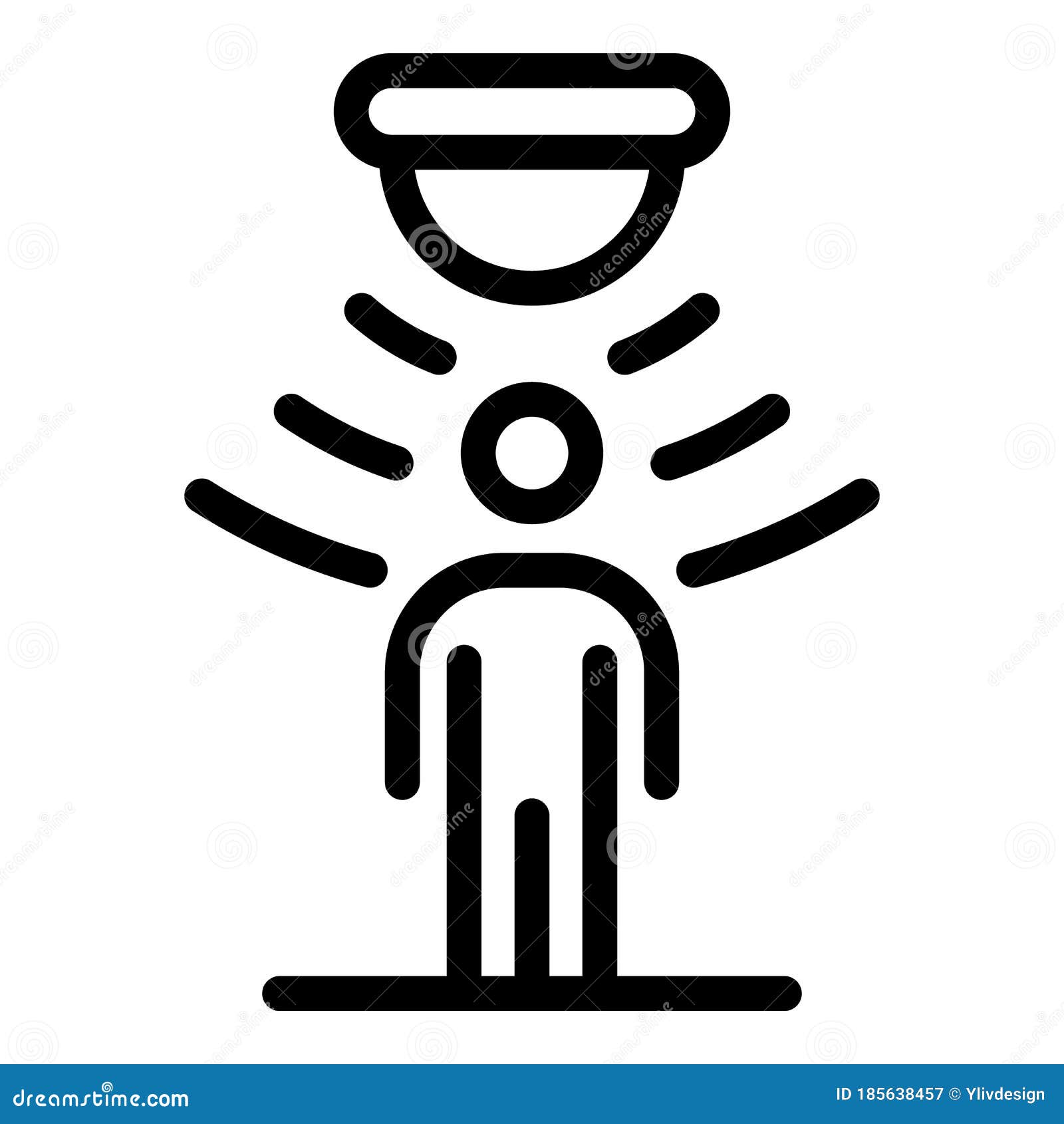 Motion Sensor Icon, Outline Style Stock Vector - Illustration of home ...