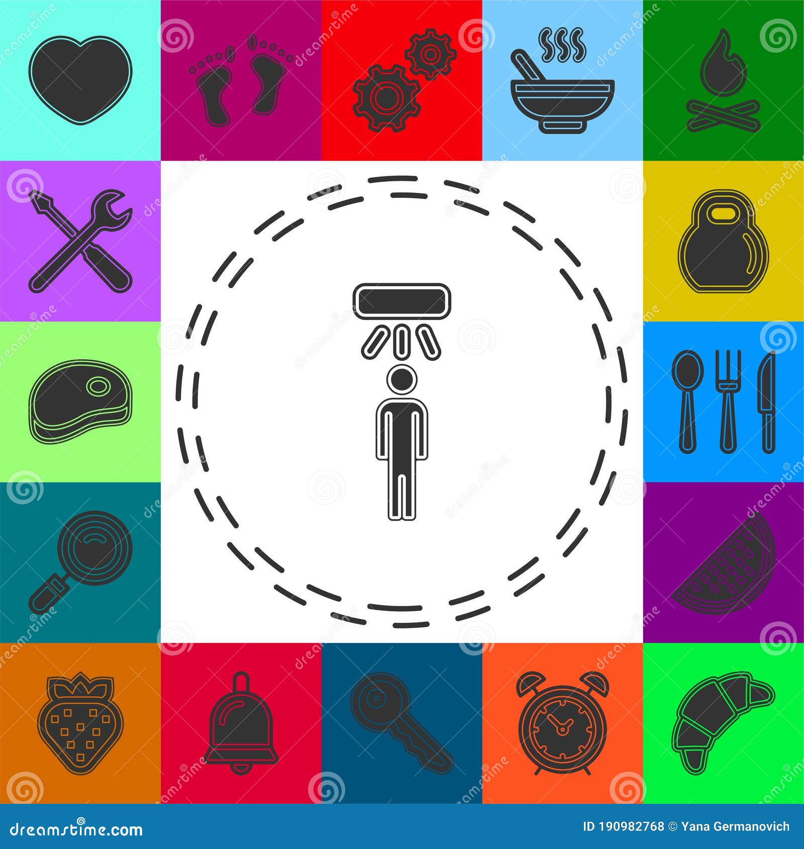 Motion Sensor Icon. Simple Element Stock Illustration - Illustration of ...