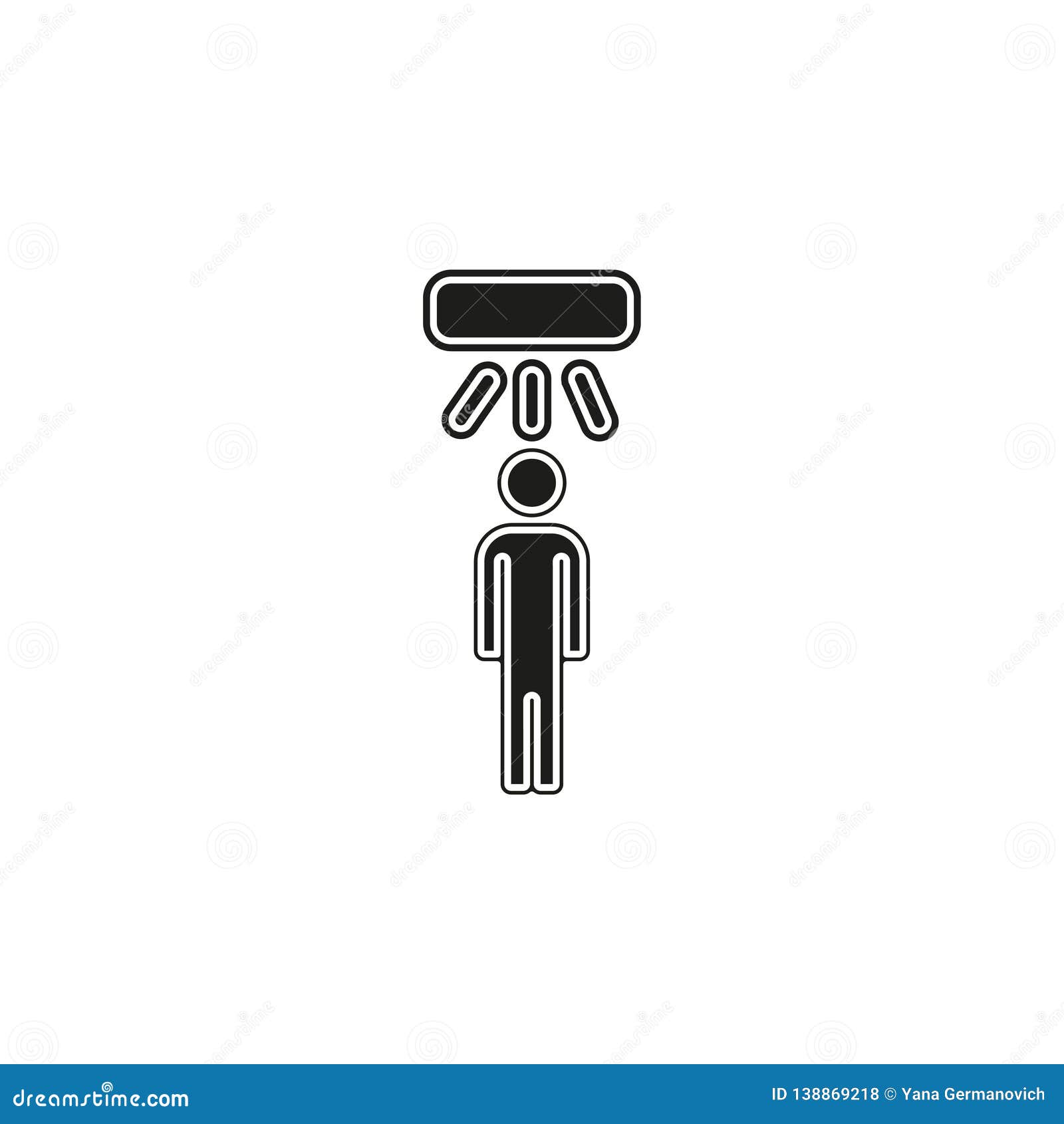Motion Sensor Icon. Simple Element Stock Illustration - Illustration of ...