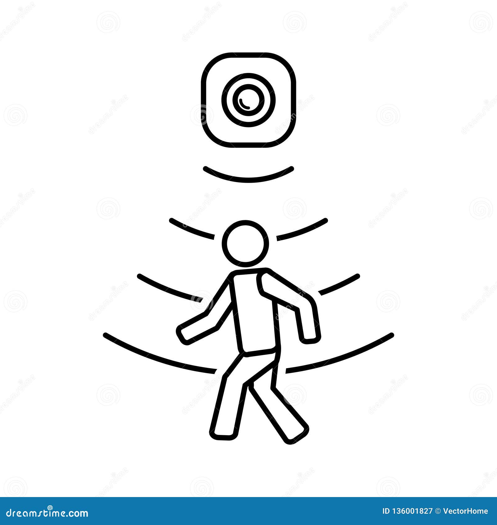 Motion Sensor Icon, Vector Illustration Stock Vector - Illustration of ...
