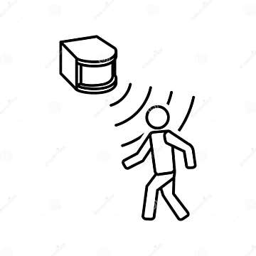 Motion Sensor Icon, Vector Illustration Stock Vector - Illustration of ...