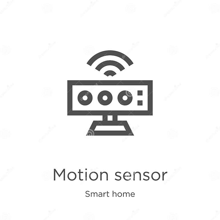Motion Sensor Icon Vector from Smart Home Collection. Thin Line Motion ...