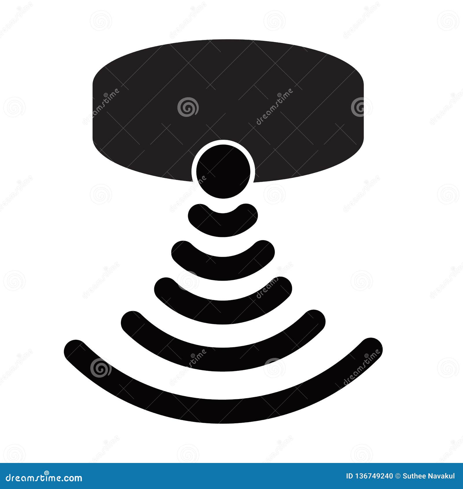 Motion Sensor Icon on White Background. Flat Style.sensor Waves Signal ... Motion Sensor Icon on White Background. Flat Style.sensor Waves Signal ...