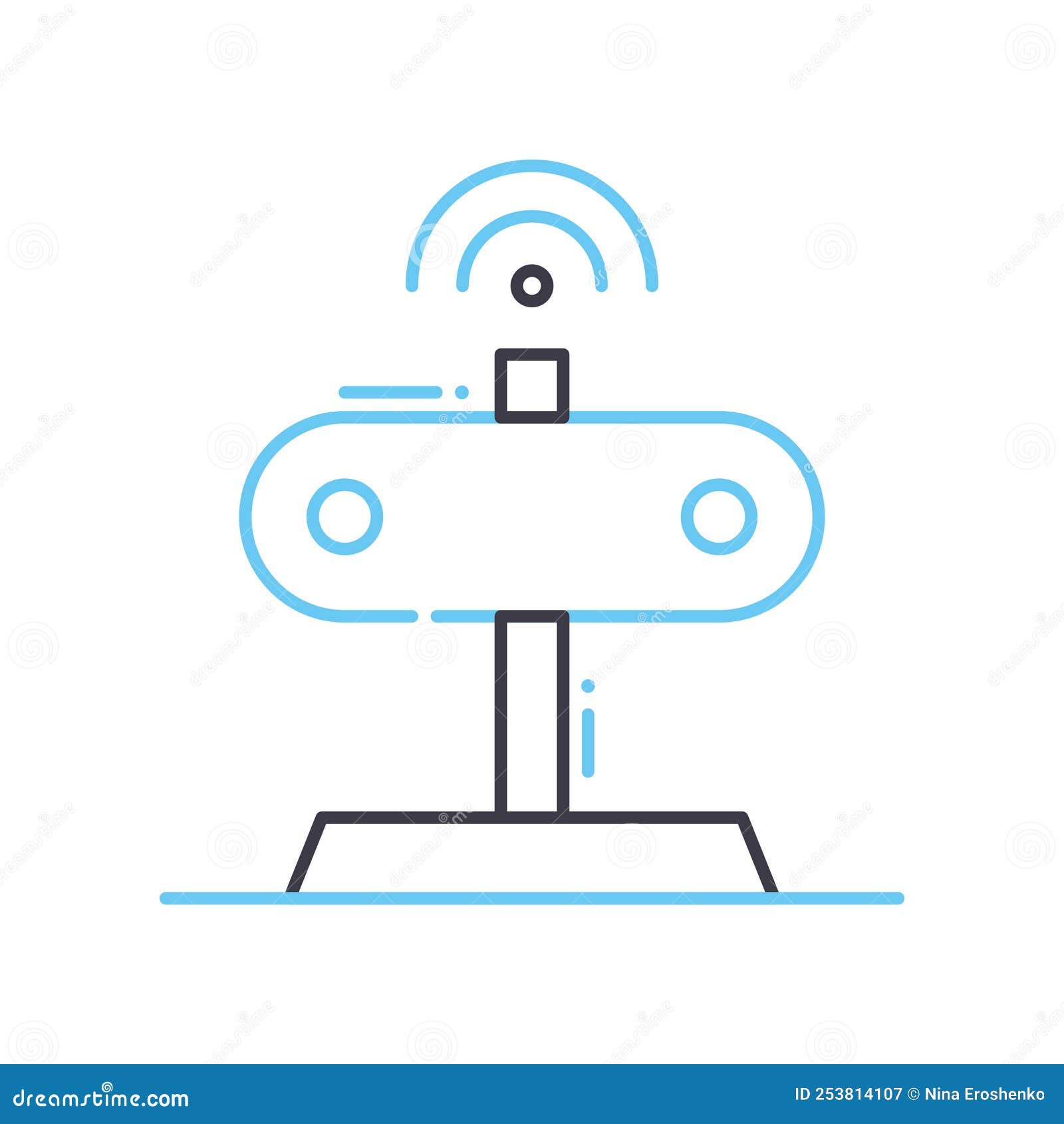 Motion Sensor Line Icon, Outline Symbol, Vector Illustration, Concept ...