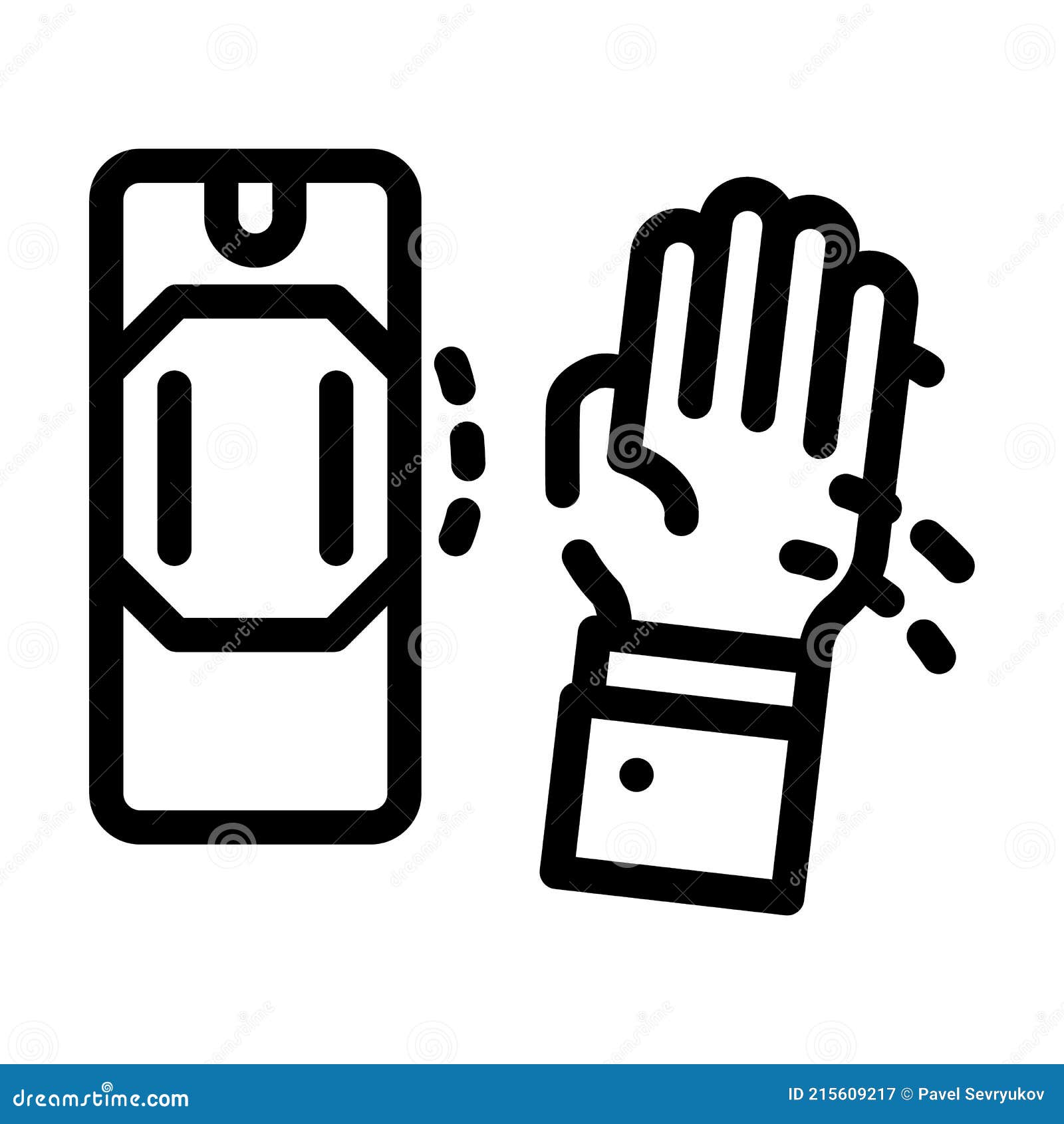 Motion Sensor Line Icon Vector Illustration Black Stock Vector ...